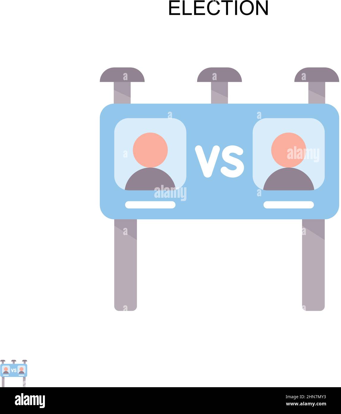 Election Simple vector icon. Illustration symbol design template for ...