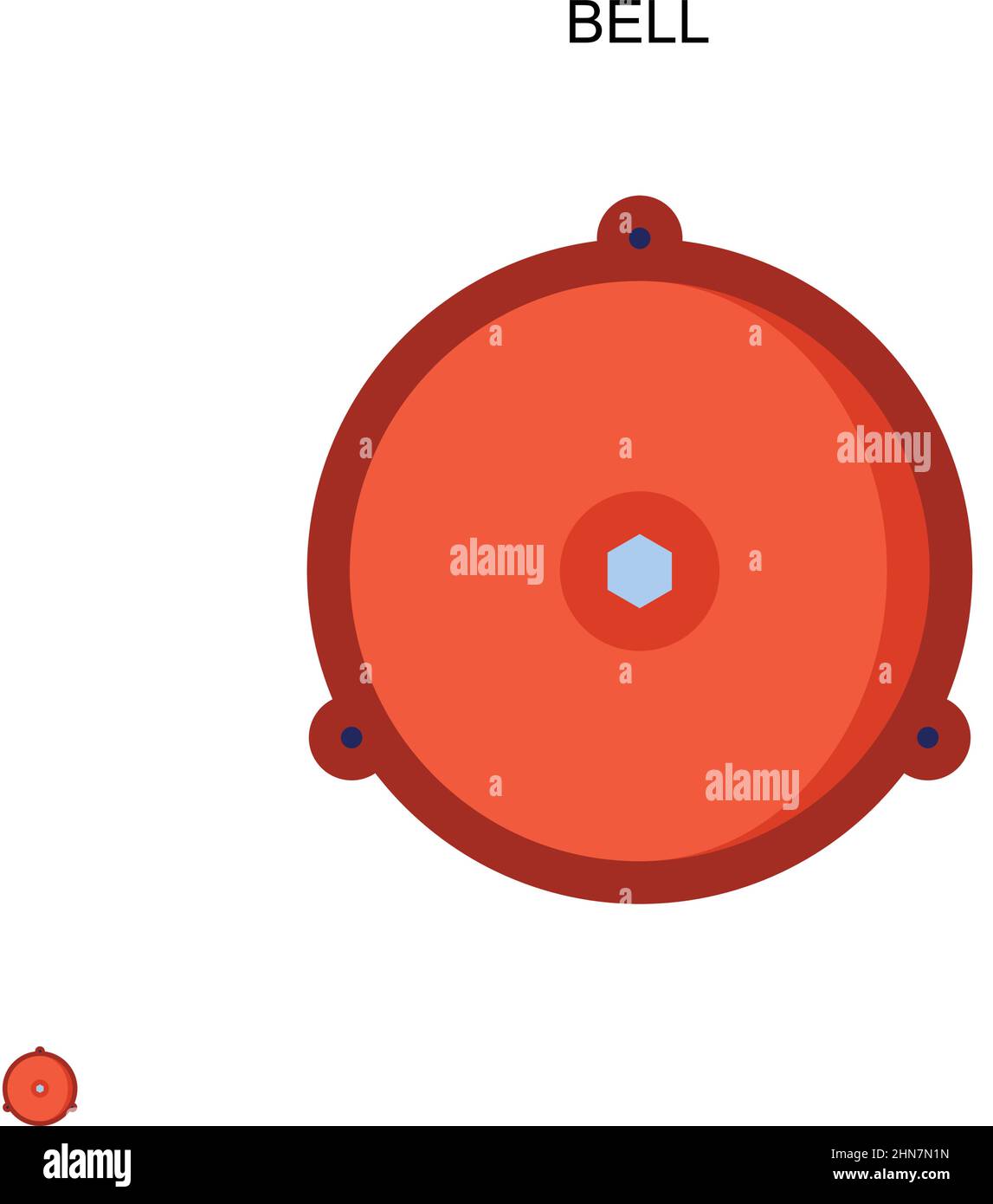 Bell Simple vector icon. Illustration symbol design template for web ...