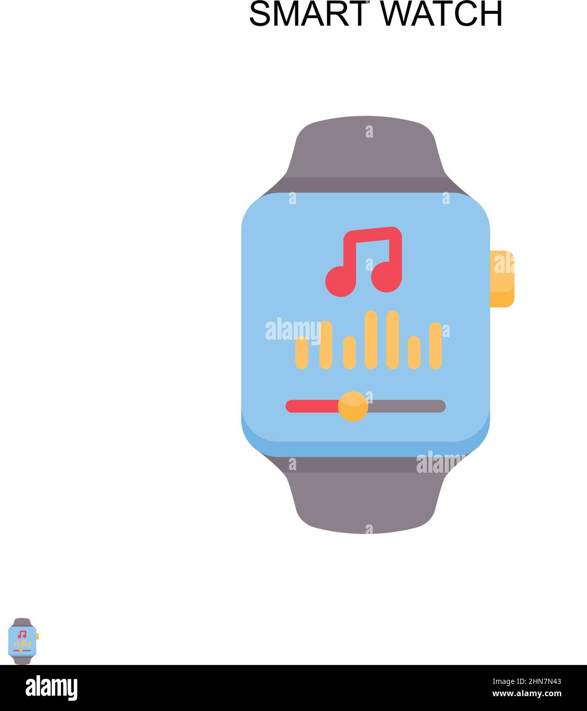 Smart watch Simple vector icon. Illustration symbol design template for ...