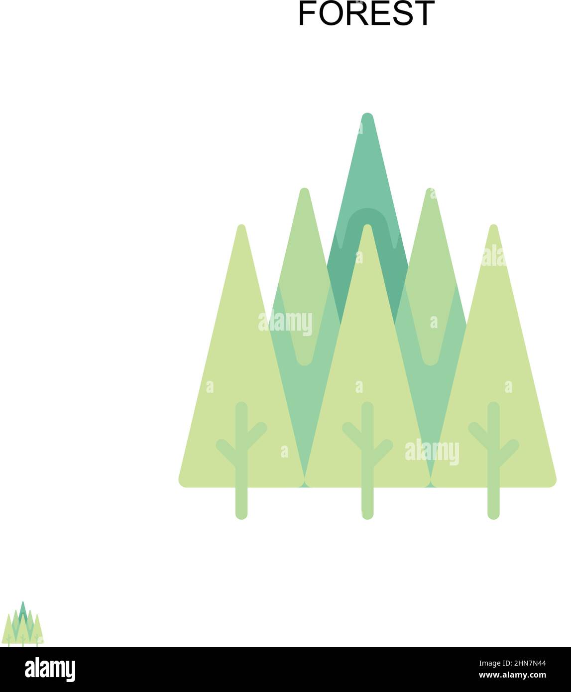 Sun forest trees snow Stock Vector Images - Alamy