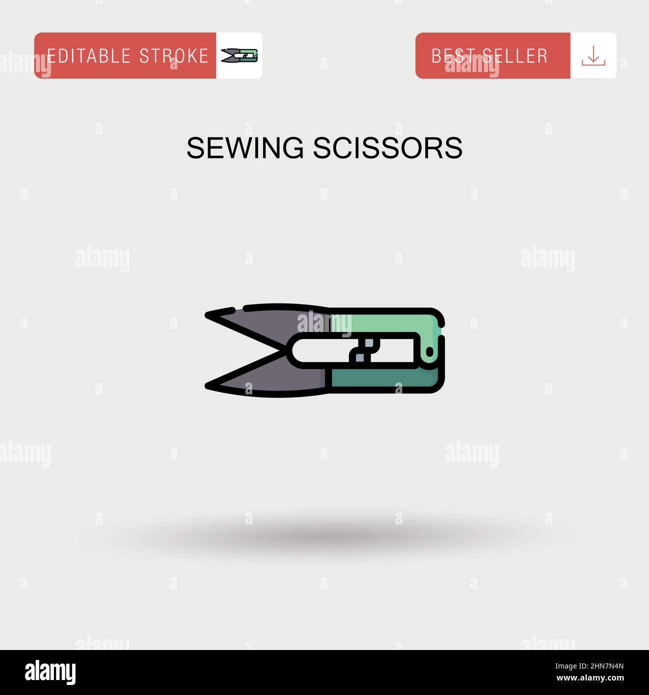 Sewing scissors Simple vector icon Stock Vector Image & Art - Alamy