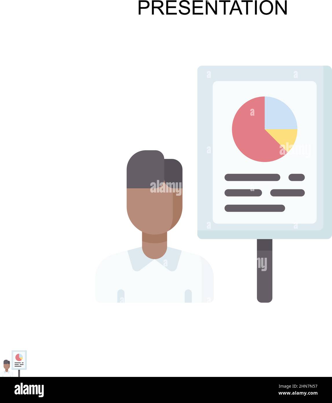 Presentation Simple vector icon. Illustration symbol design template ...