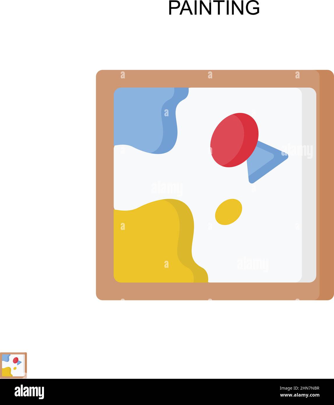 Painting Simple vector icon. Illustration symbol design template for ...