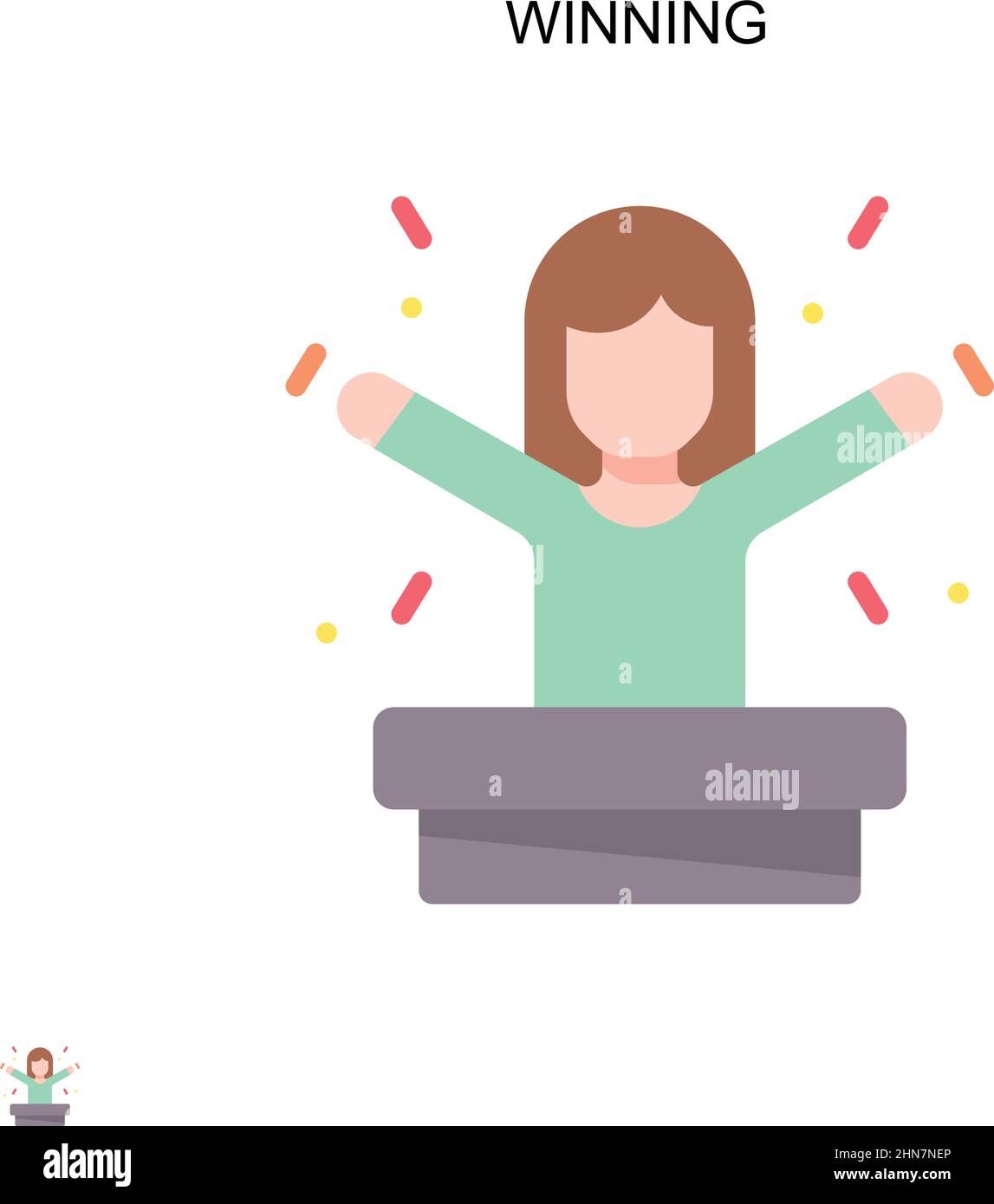 Winning Simple vector icon. Illustration symbol design template for web ...