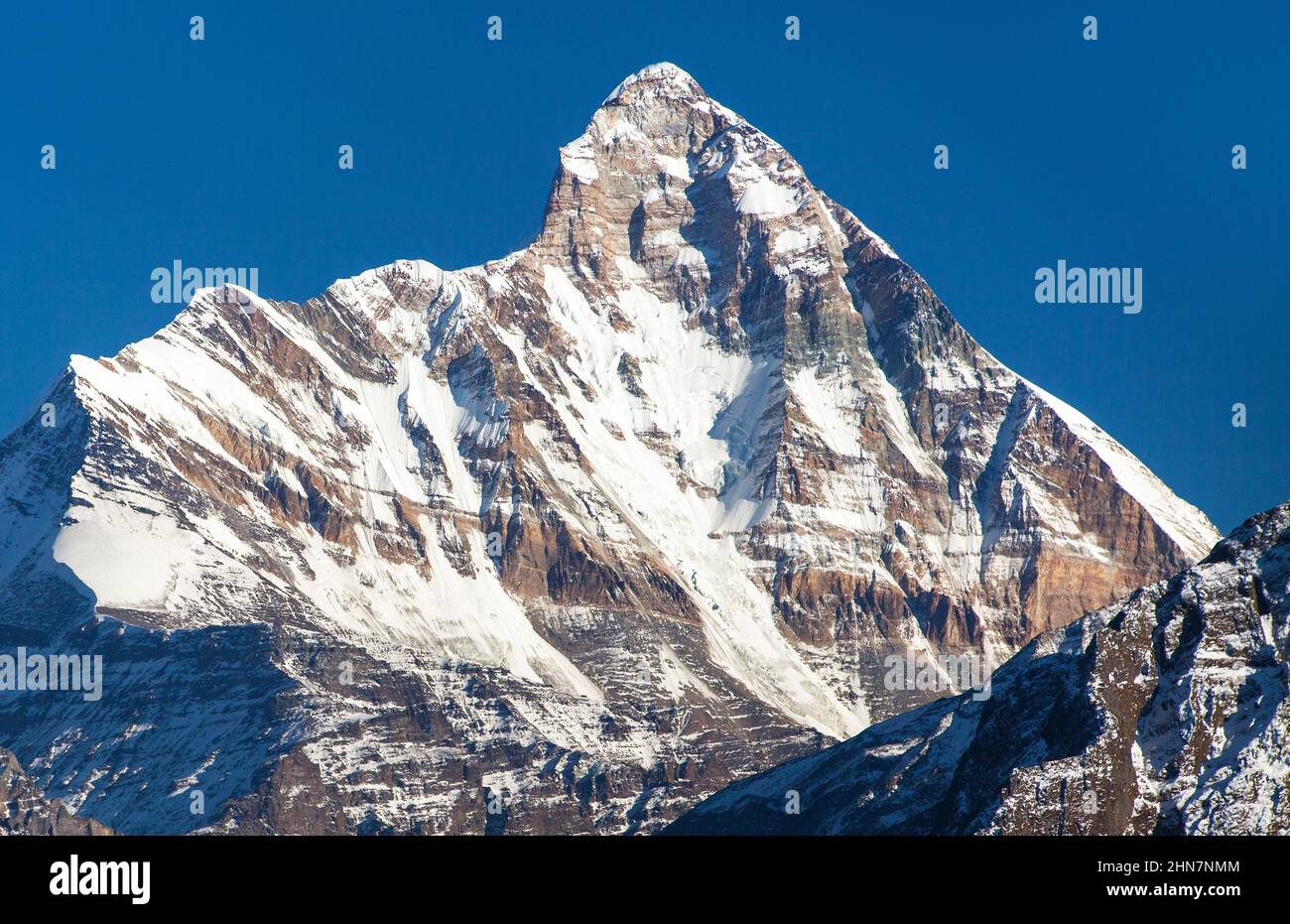 mount Nanda Devi, one of the best mounts in Indian Himalaya, seen from ...