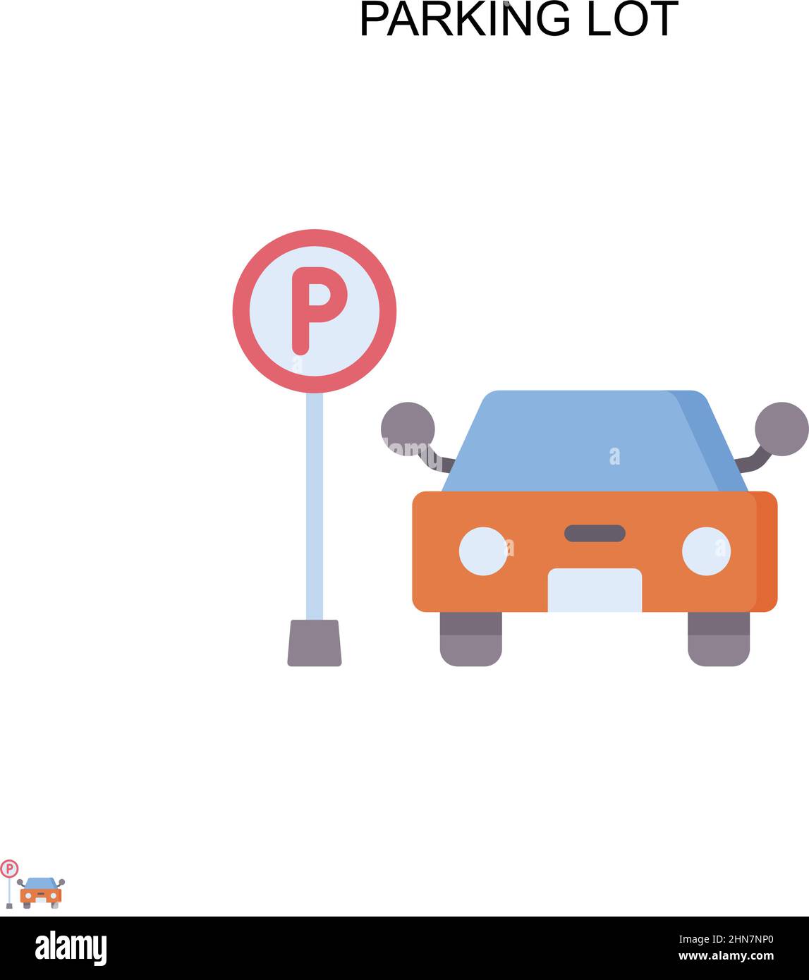 Parking lot Simple vector icon. Illustration symbol design template for ...