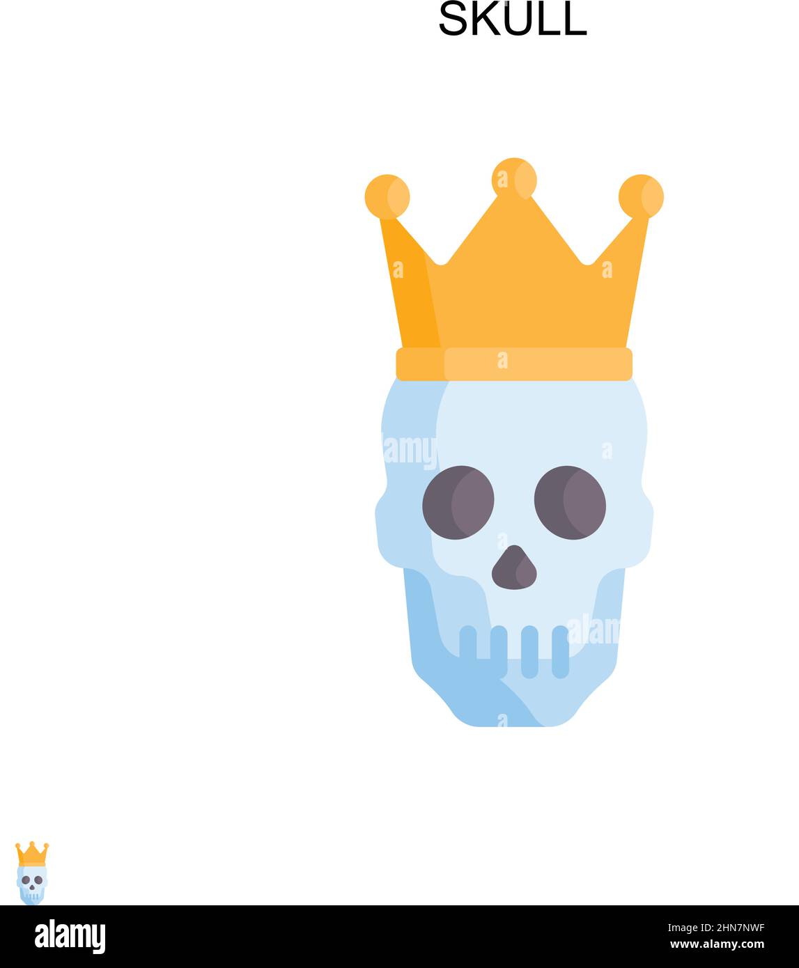 Skull Simple vector icon. Illustration symbol design template for web ...