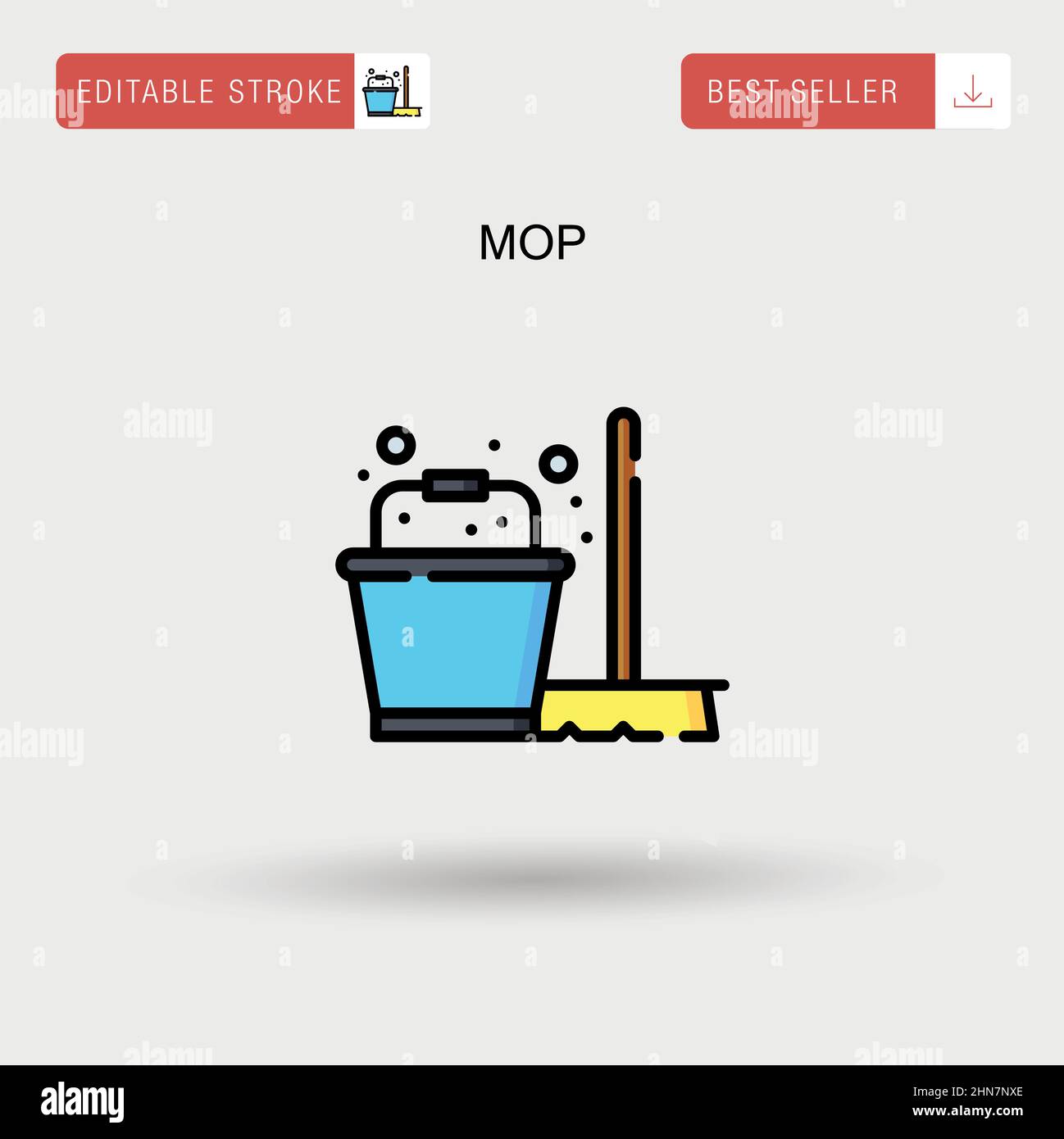 Mop Simple vector icon Stock Vector Image & Art - Alamy
