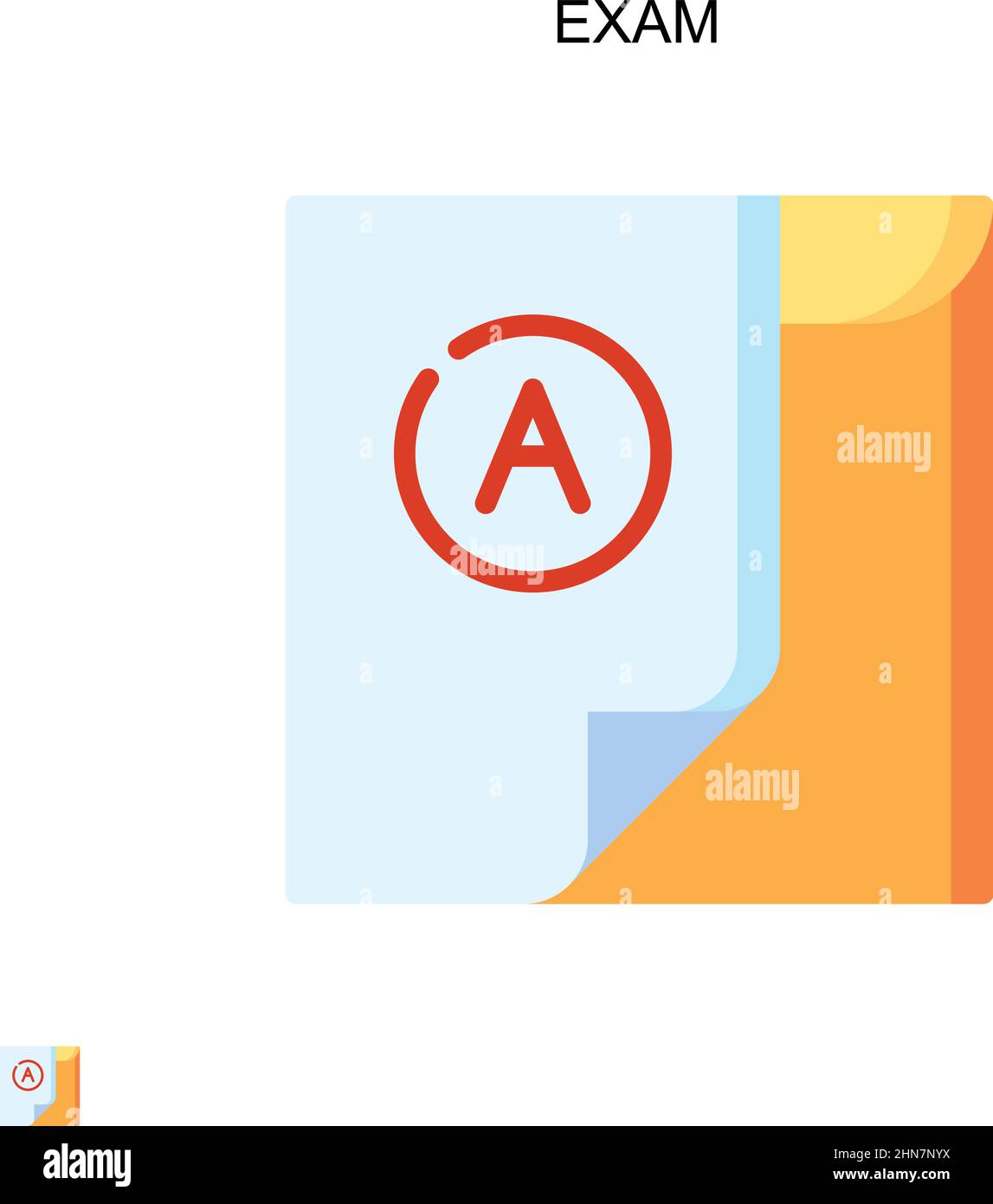 Exam Simple vector icon. Illustration symbol design template for web ...