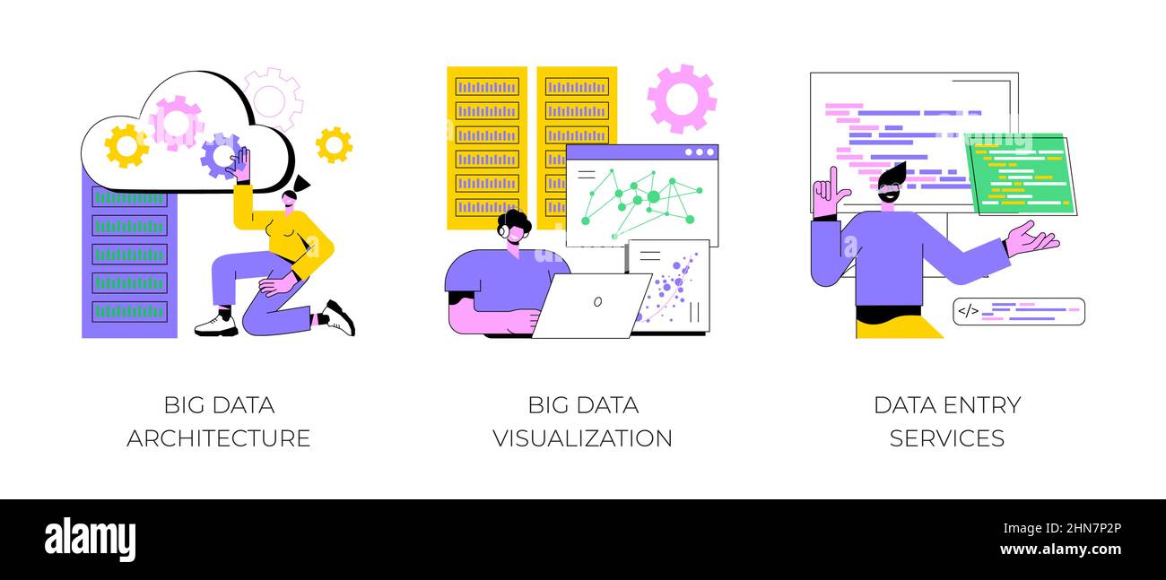 Business technology cartoon data entry hi-res stock photography and ...