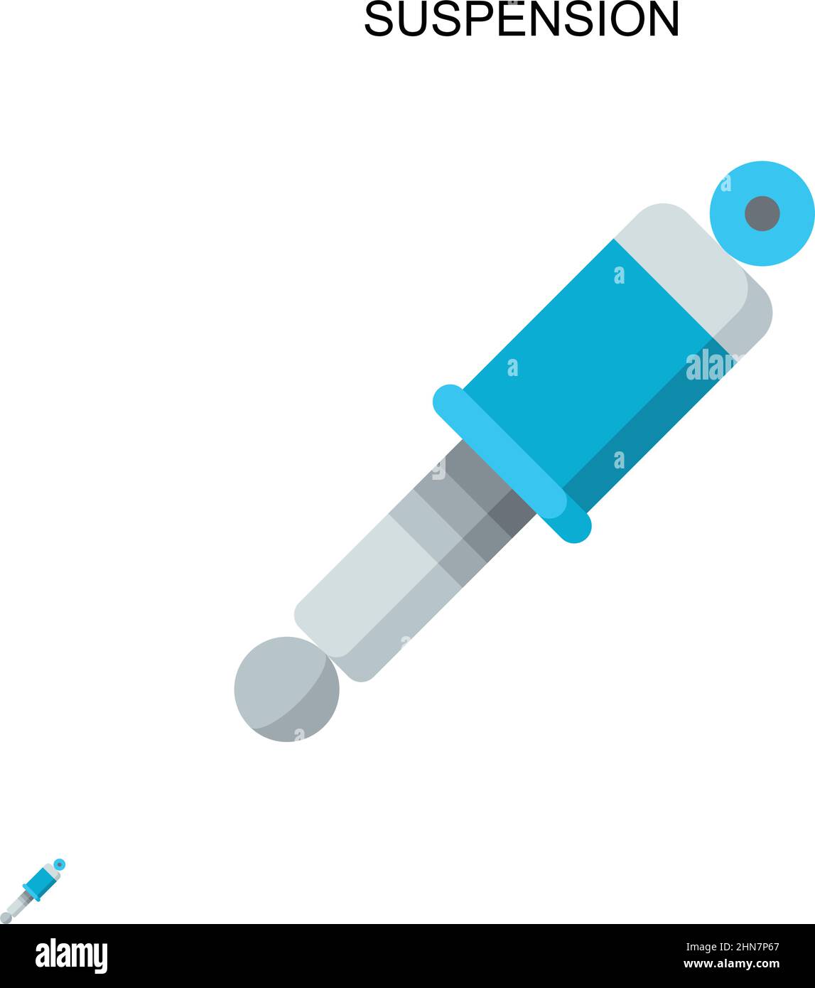 Suspension Simple vector icon. Illustration symbol design template for ...