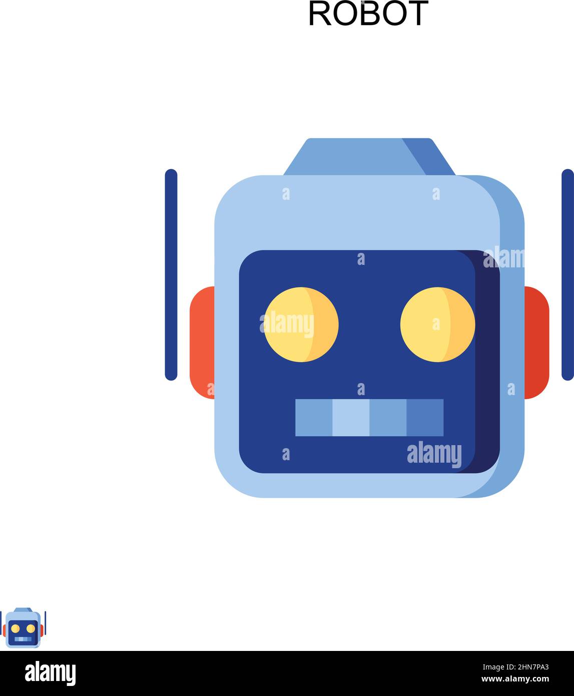 Robot Simple vector icon. Illustration symbol design template for web mobile UI element Stock ...