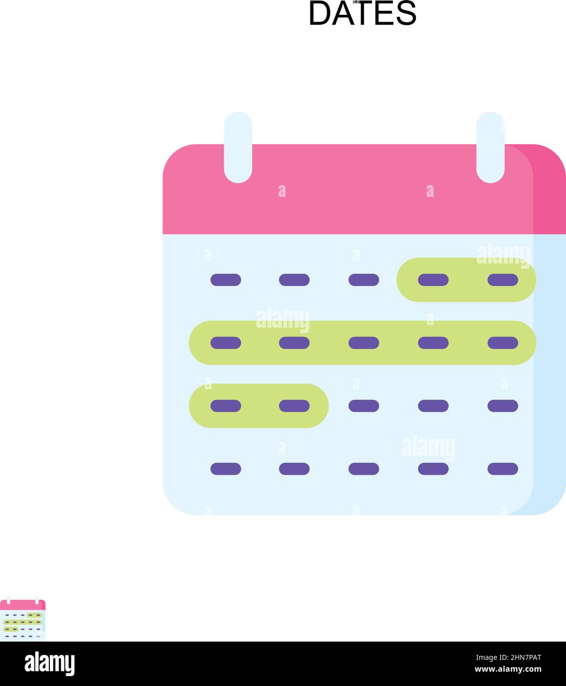 Dates Simple vector icon. Illustration symbol design template for web ...