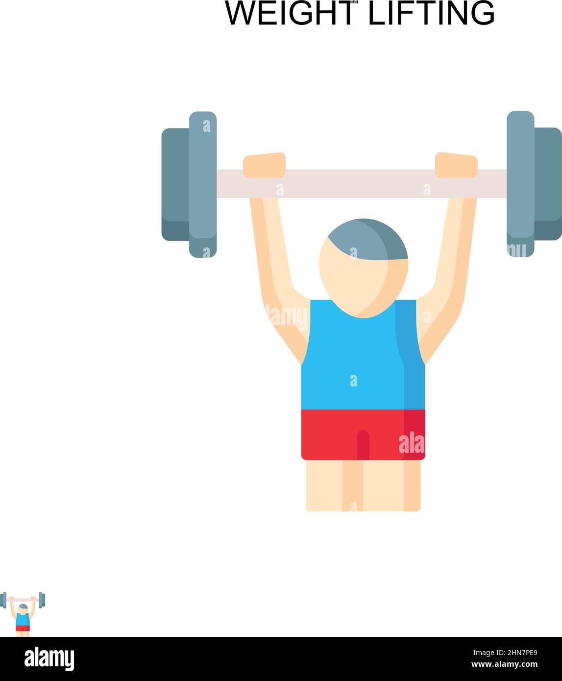 Weight lifting Simple vector icon. Illustration symbol design template ...