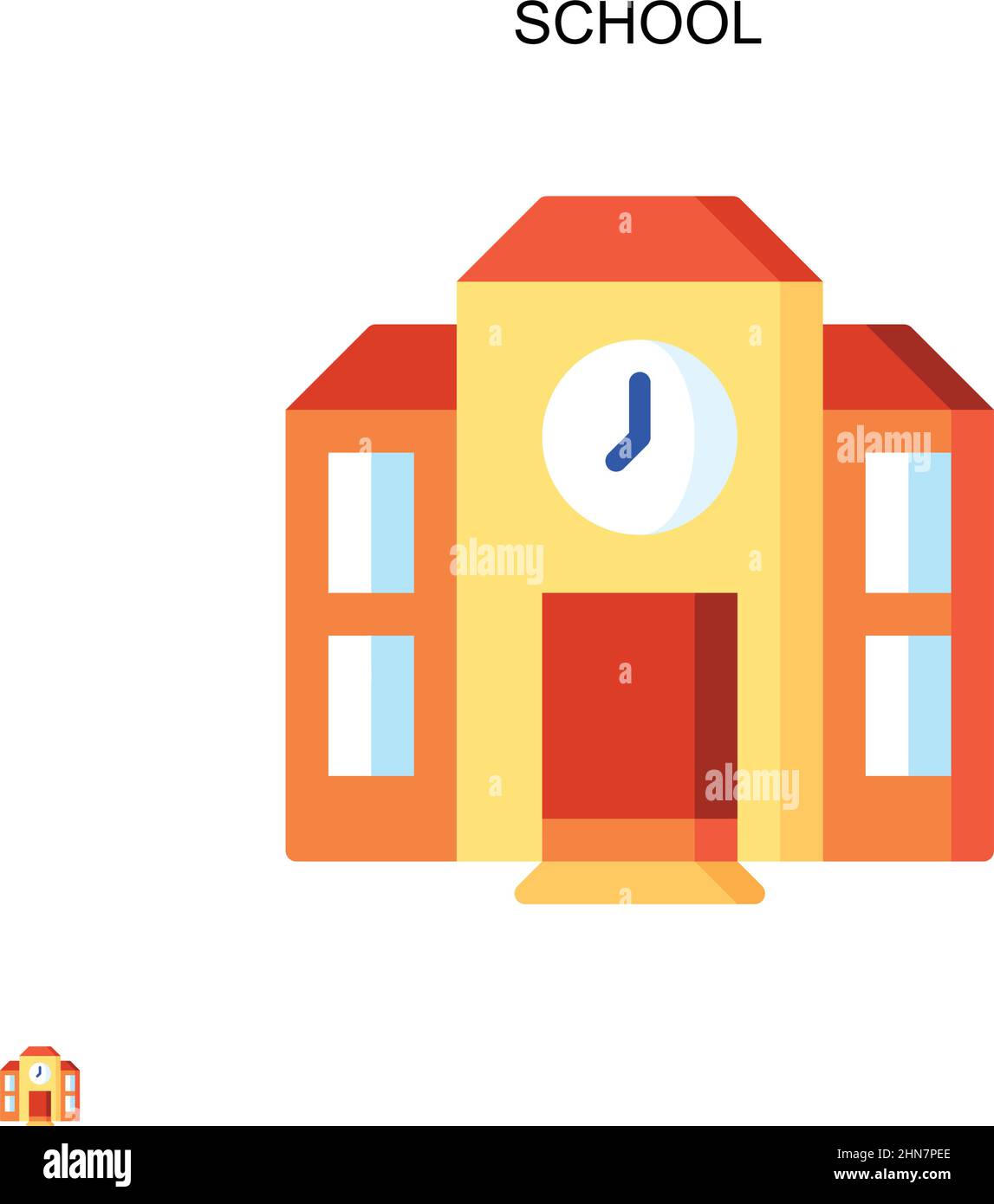 School Simple vector icon. Illustration symbol design template for web ...