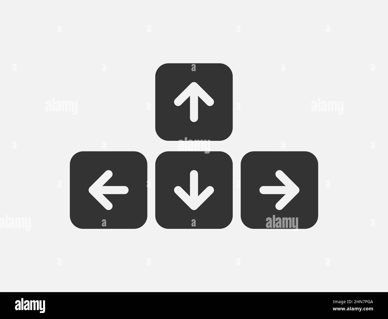 PC keyboard arrow keys black vector icon Stock Vector Image & Art - Alamy