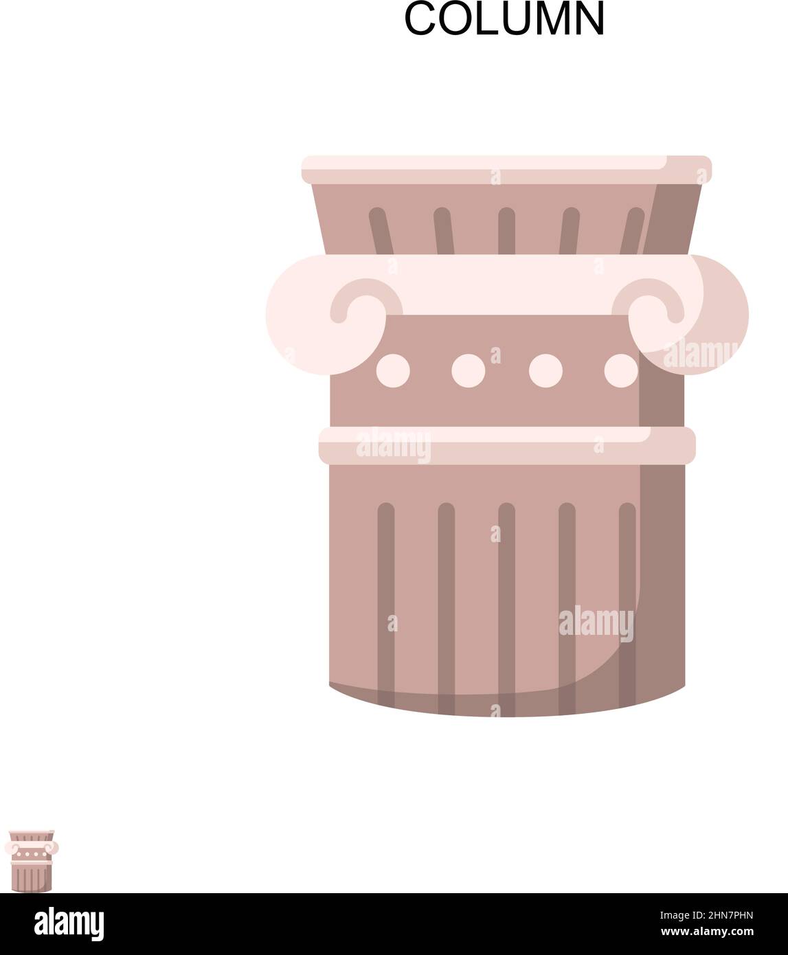 Column Simple vector icon. Illustration symbol design template for web ...