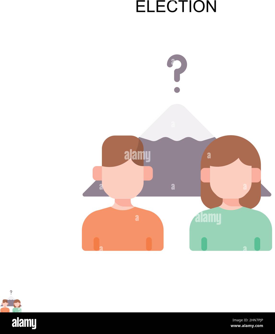 Election Simple vector icon. Illustration symbol design template for ...