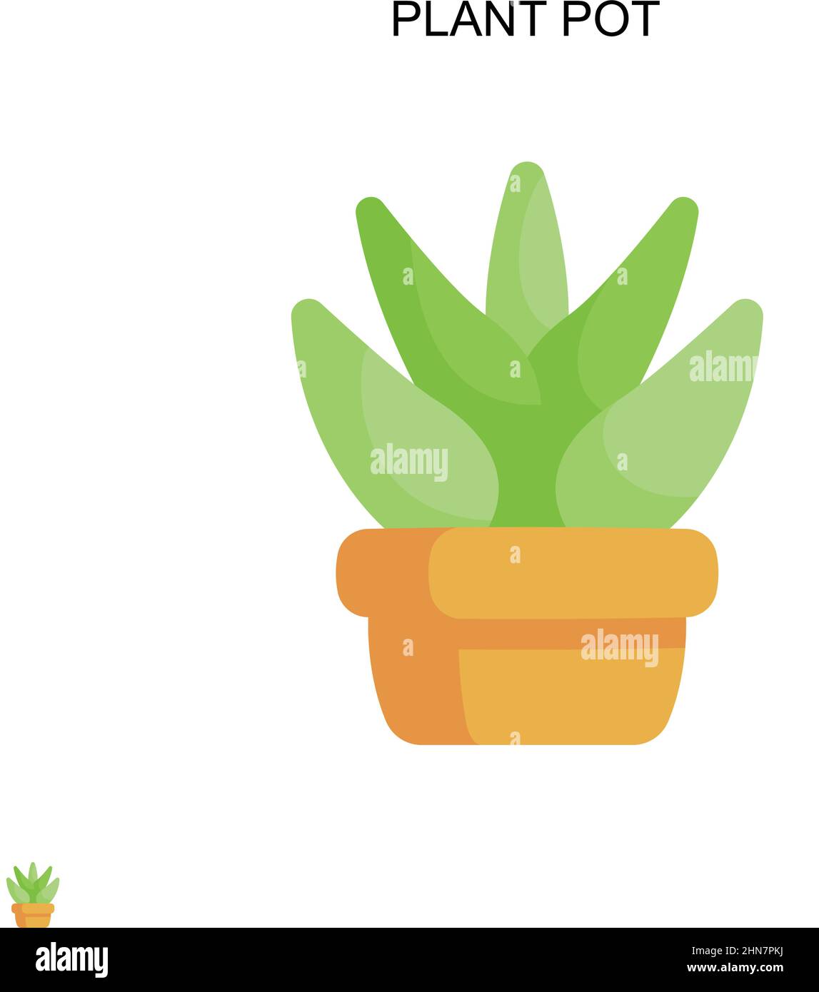 Plant pot Simple vector icon. Illustration symbol design template for ...