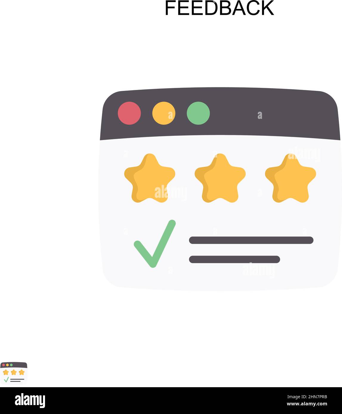 Feedback Simple vector icon. Illustration symbol design template for ...