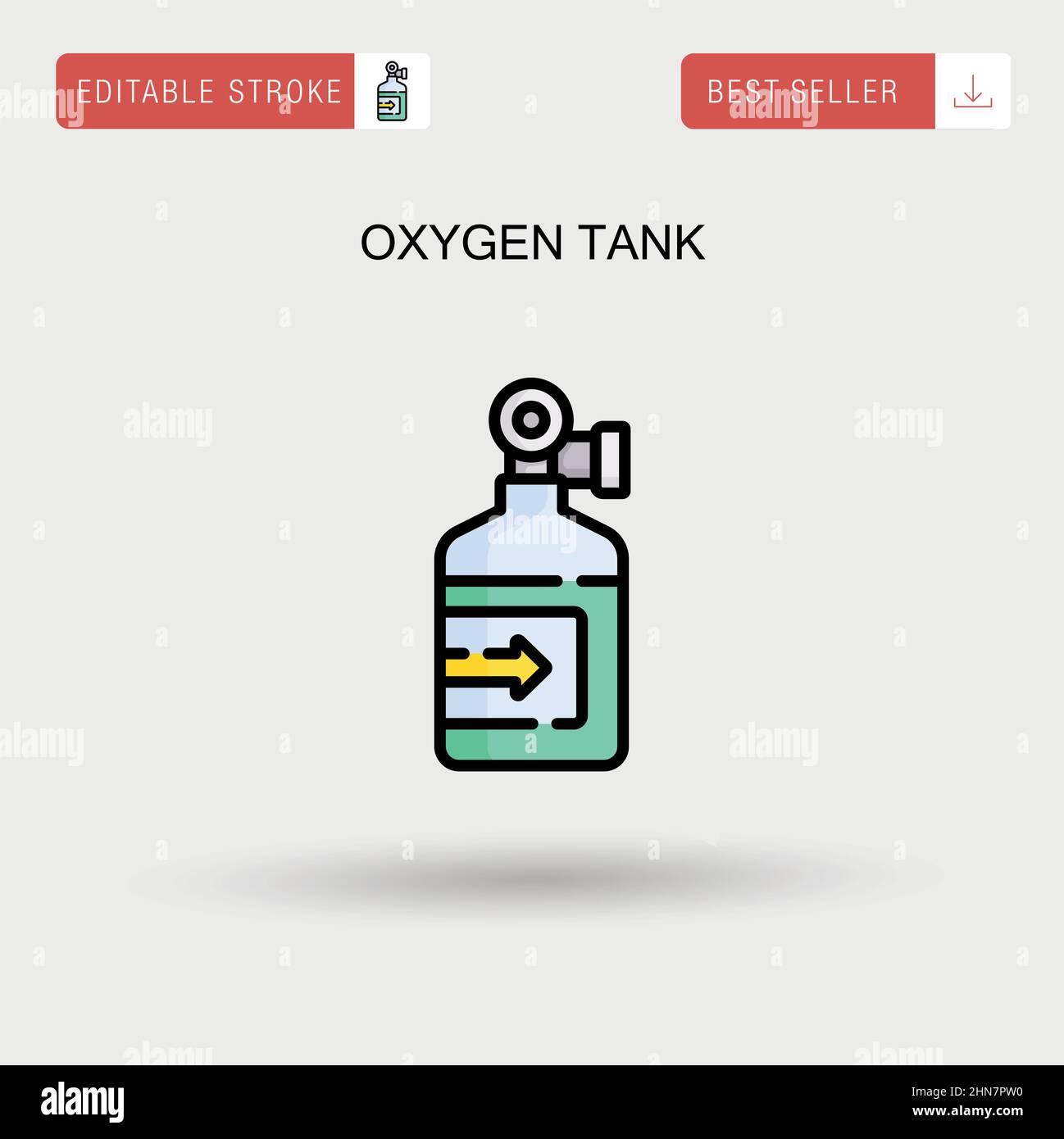 Oxygen tank Simple vector icon Stock Vector Image & Art - Alamy