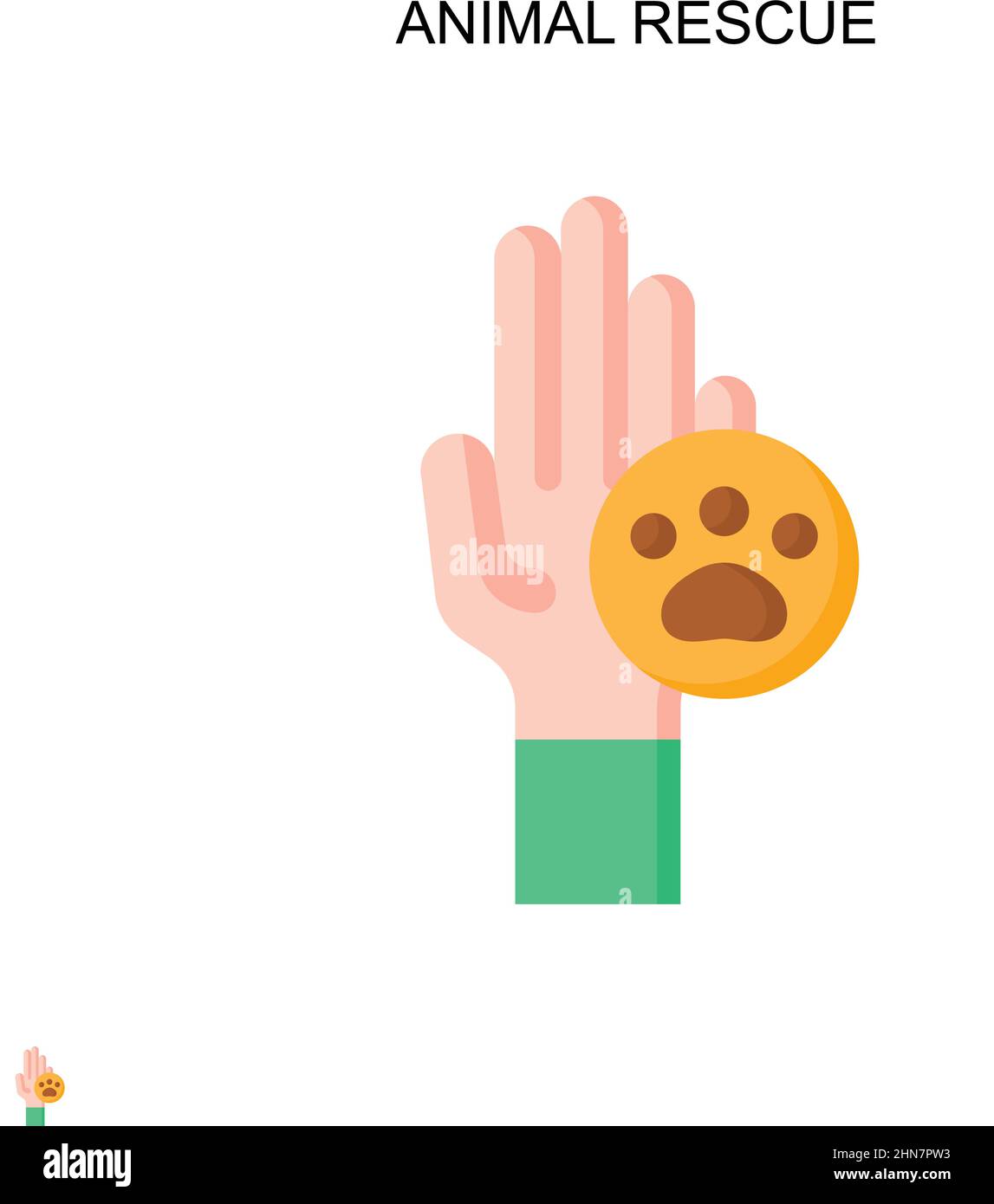 Animal rescue Simple vector icon. Illustration symbol design template ...