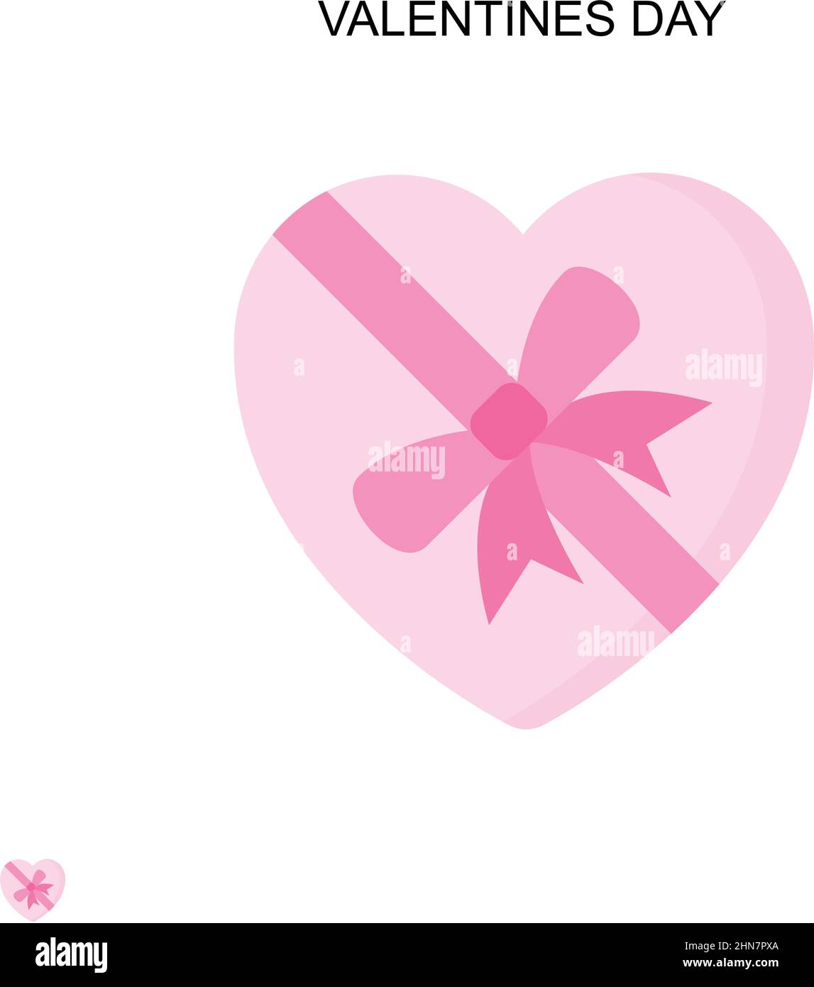 Valentines day Simple vector icon. Illustration symbol design template ...