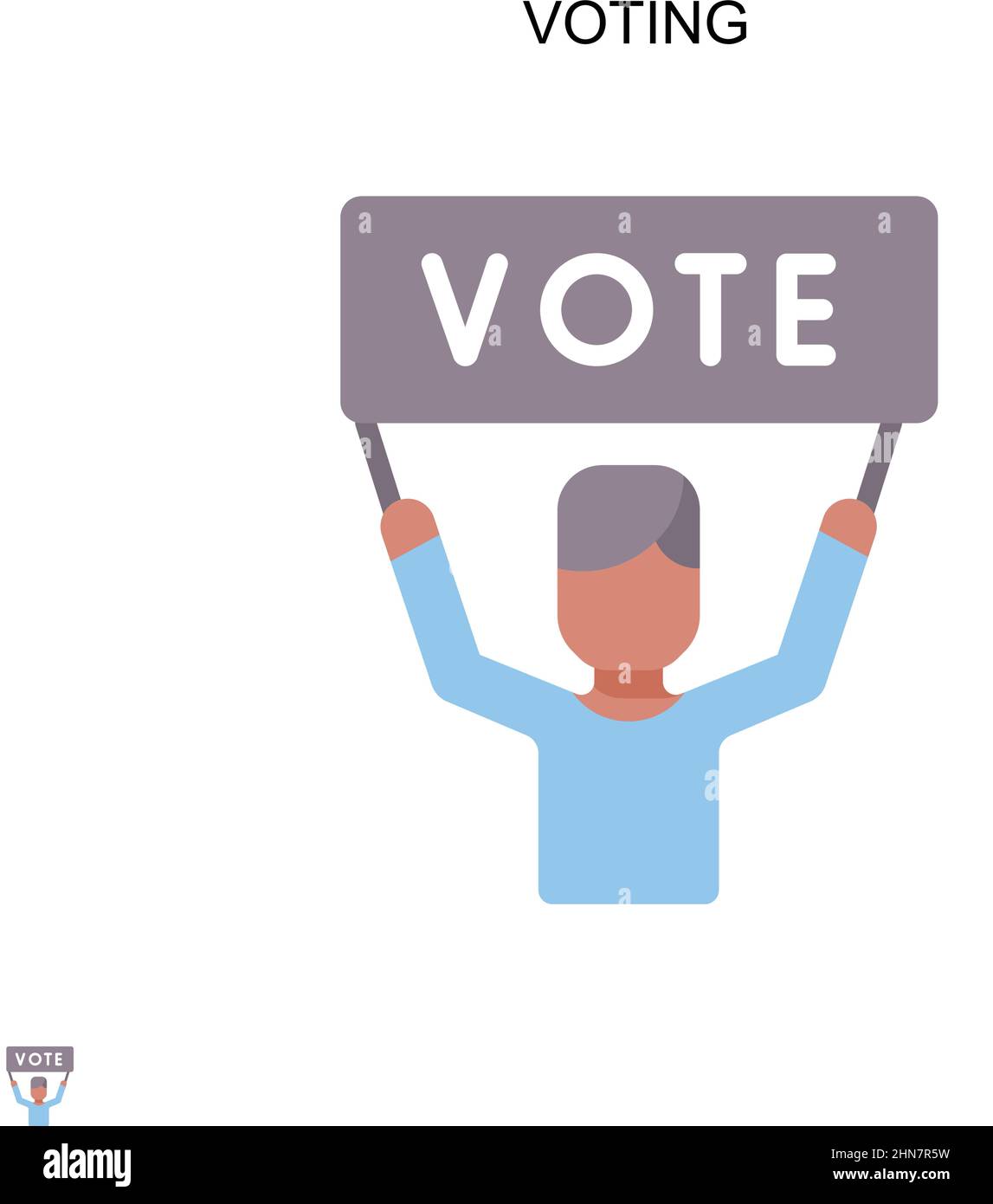 Voting Simple vector icon. Illustration symbol design template for web ...
