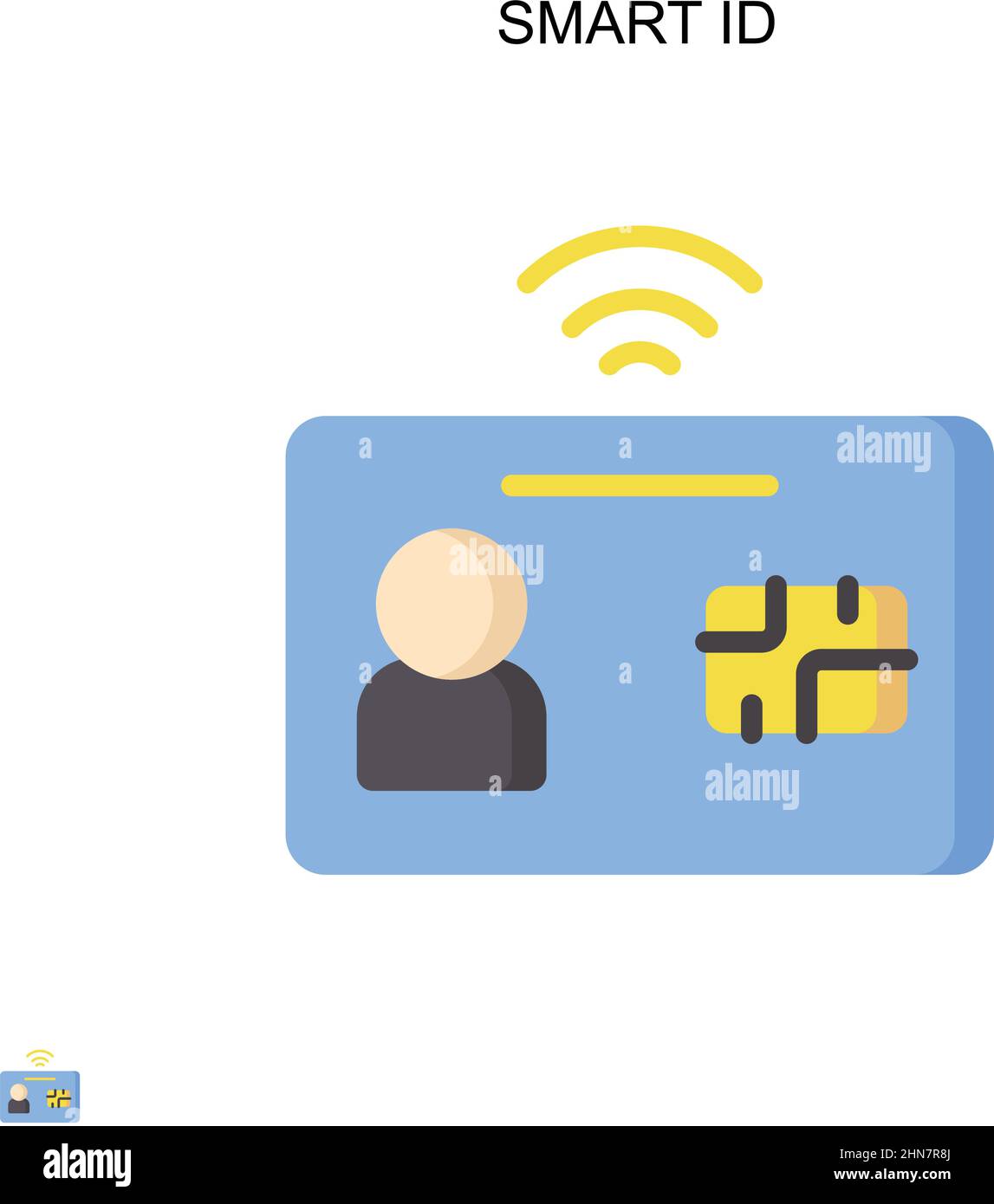 Smart id Simple vector icon. Illustration symbol design template for ...