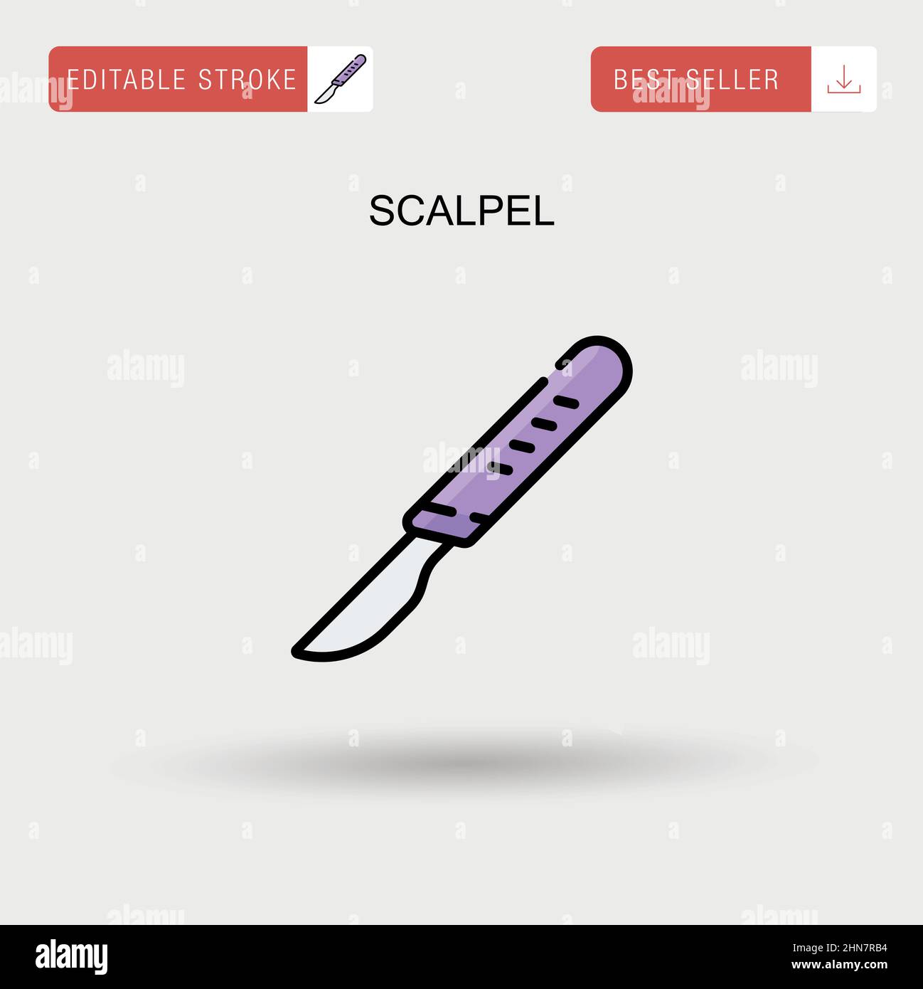 Scalpel icon flat illustration Stock Vector Images - Alamy