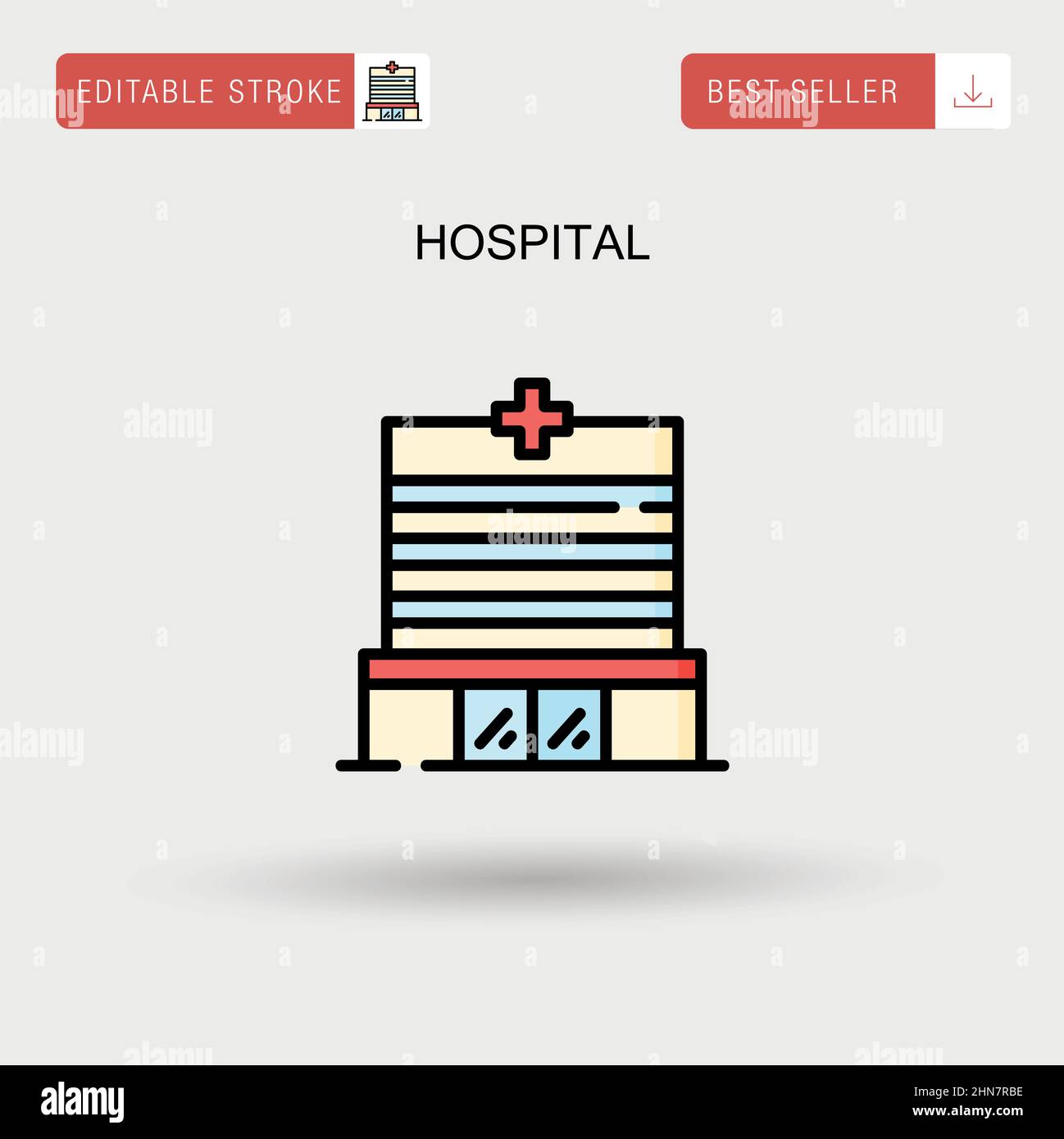 Hospital Simple vector icon Stock Vector Image & Art - Alamy