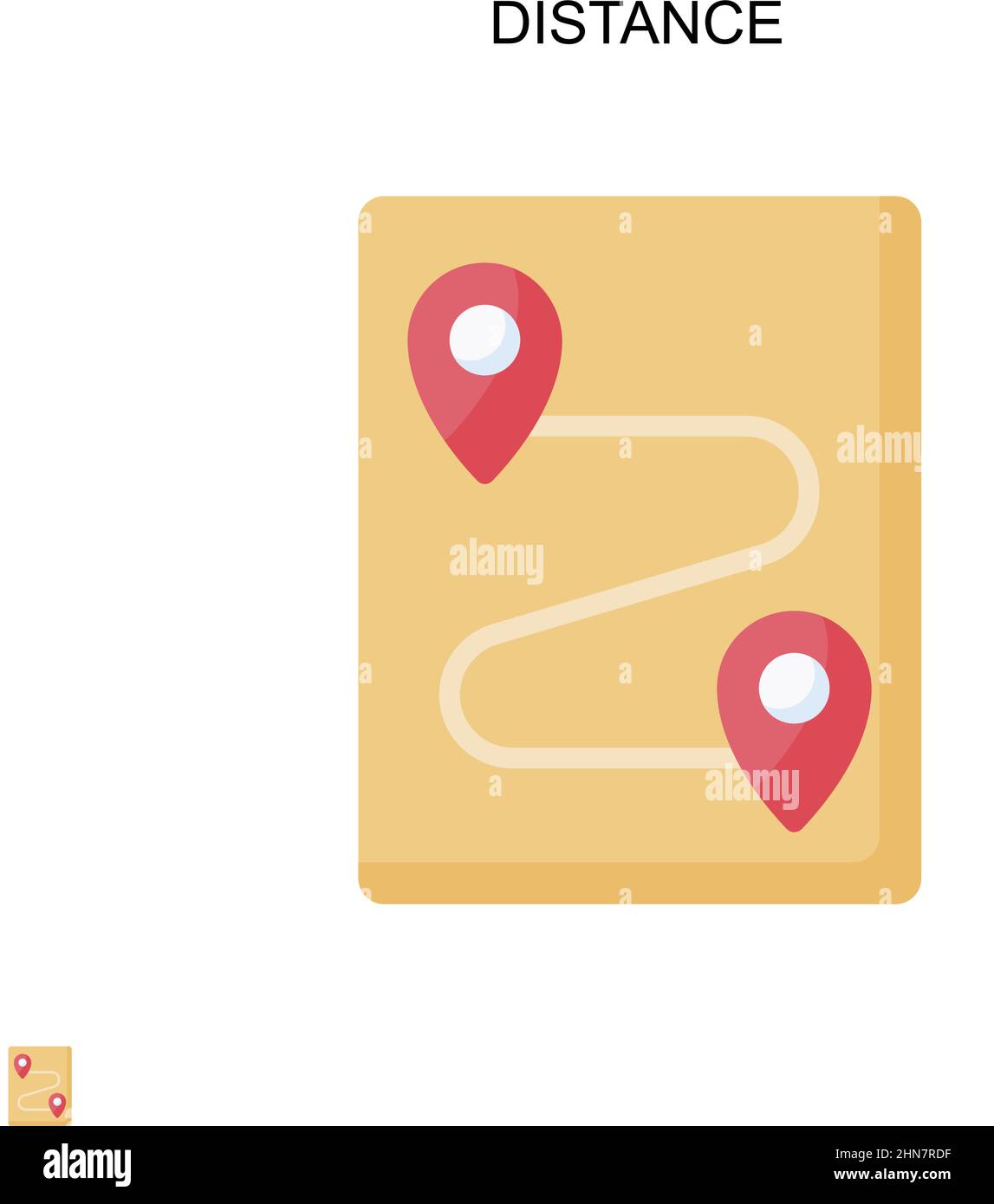 Distance Simple vector icon. Illustration symbol design template for ...