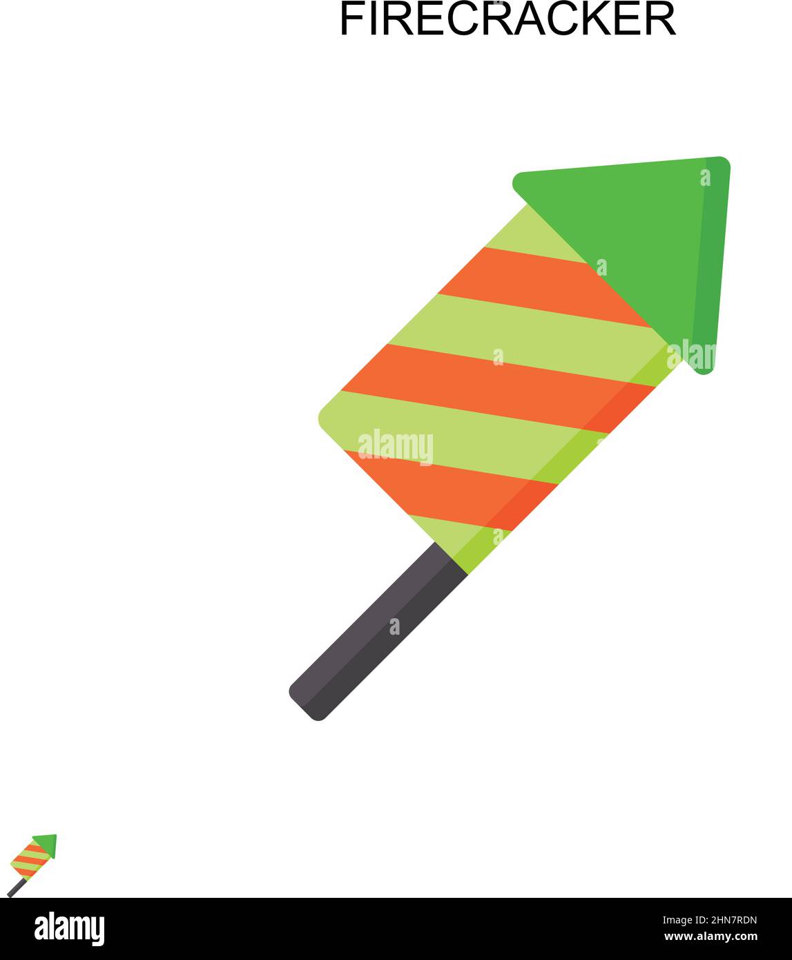 Firecracker Simple vector icon. Illustration symbol design template for web mobile UI element ...