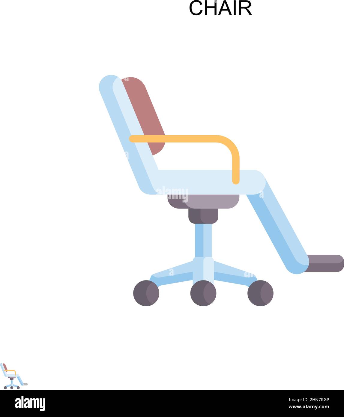 Chair Simple vector icon. Illustration symbol design template for web ...