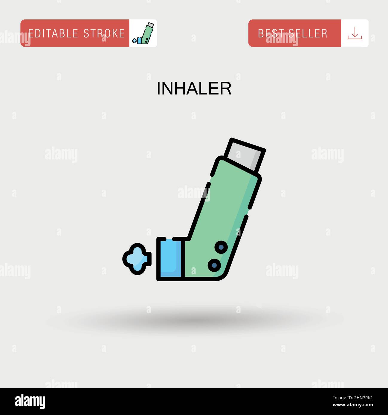 Inhaler asthma woman Stock Vector Images - Alamy