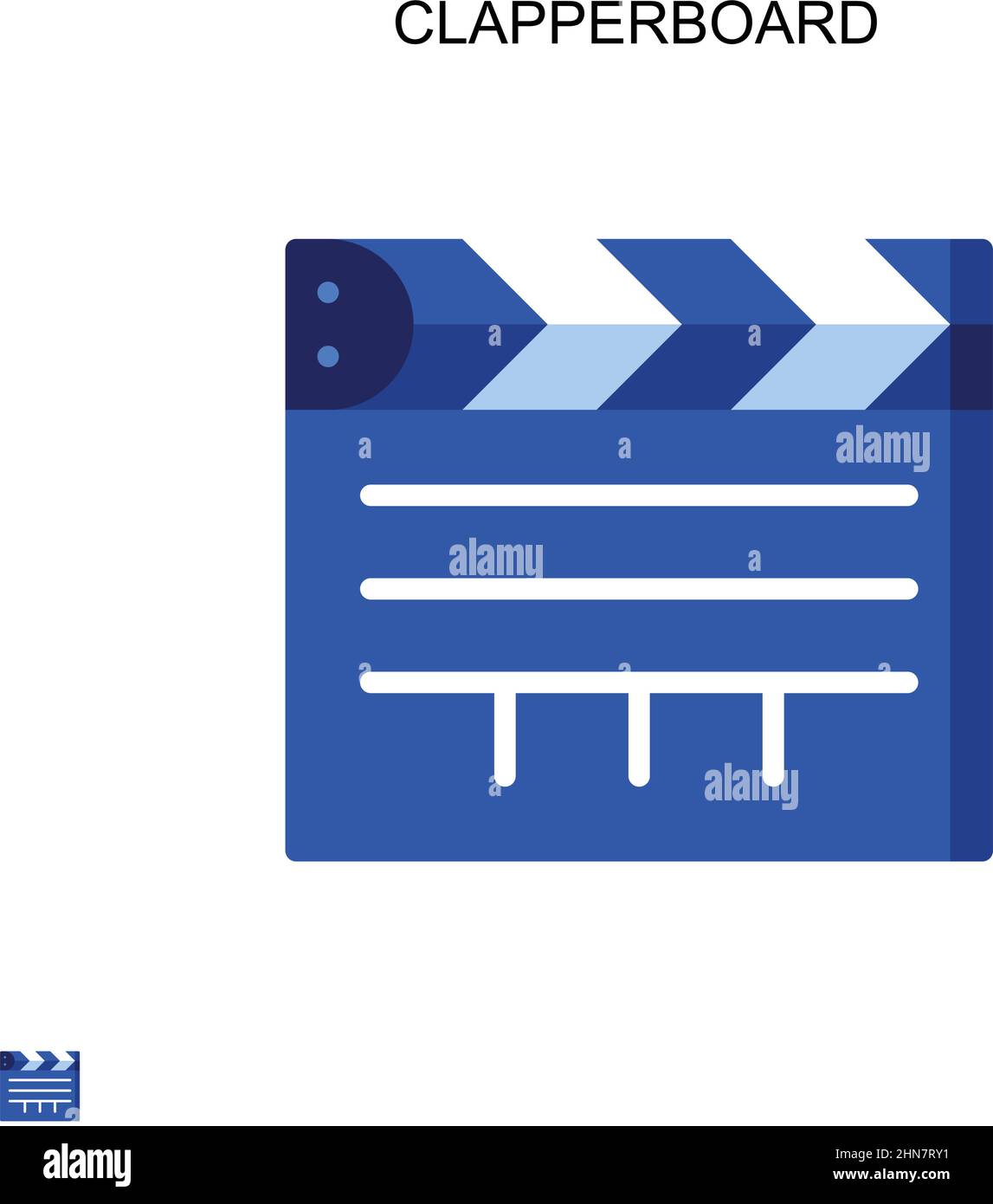 Clapperboard Simple vector icon. Illustration symbol design template for web mobile UI element ...