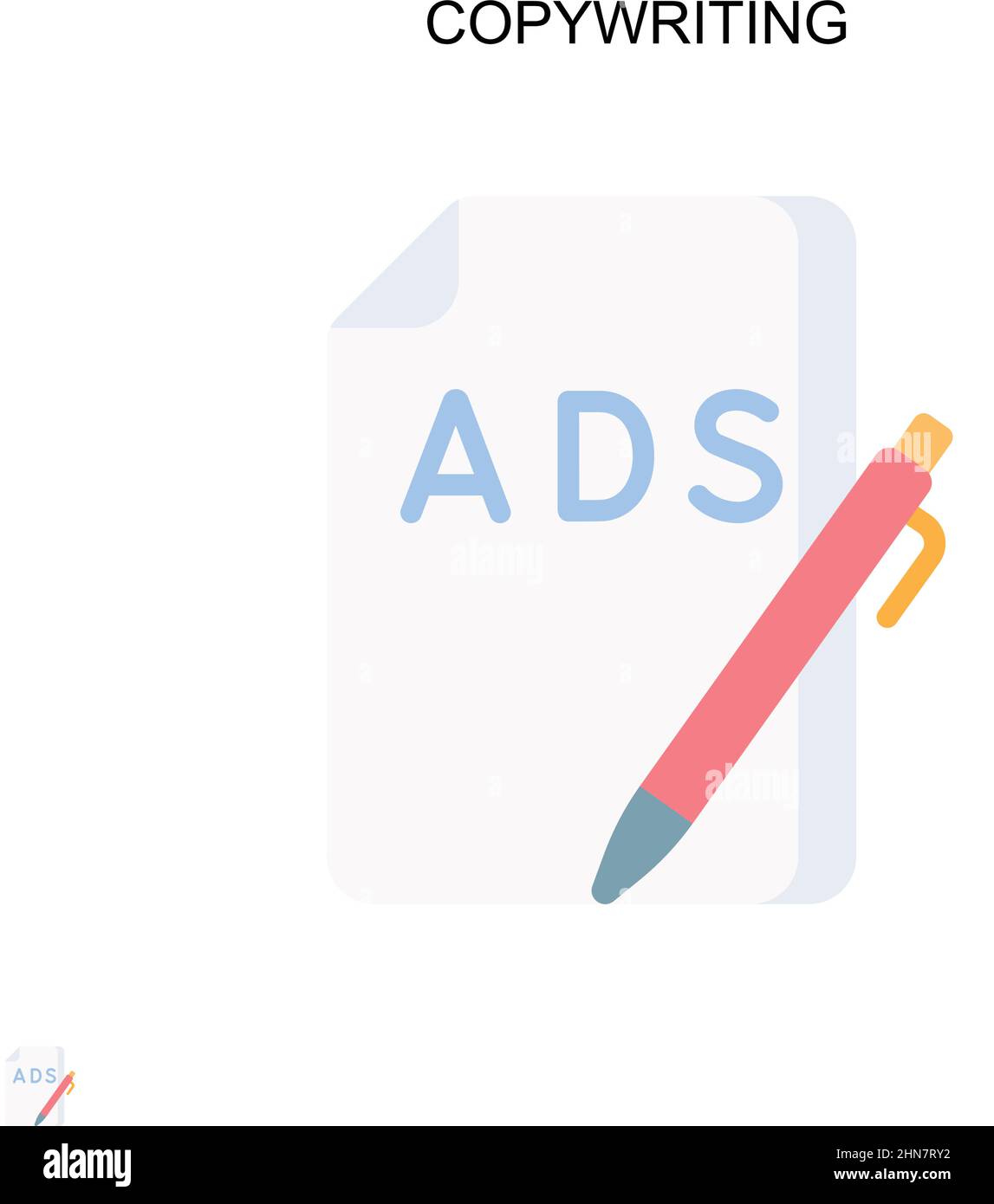 Copywriting Simple vector icon. Illustration symbol design template for ...