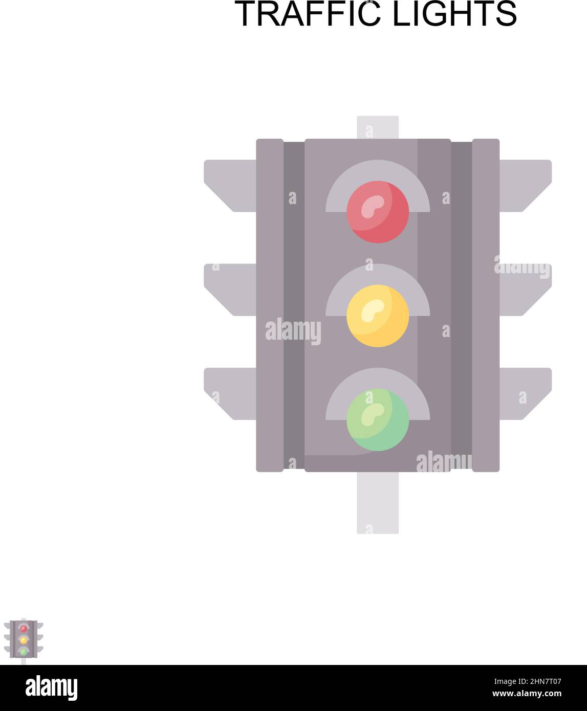 Traffic lights Simple vector icon. Illustration symbol design template ...