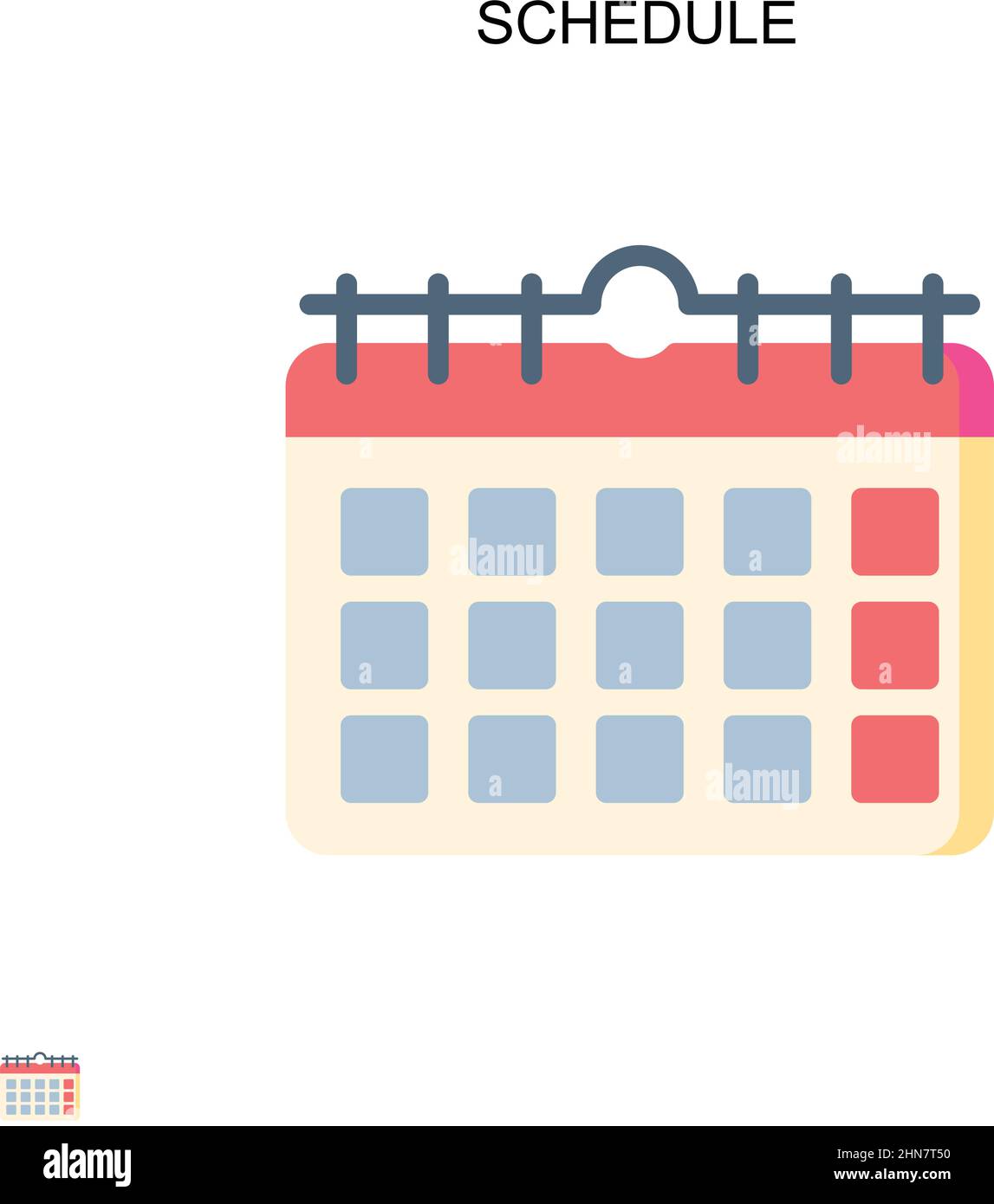 Schedule Simple vector icon. Illustration symbol design template for ...