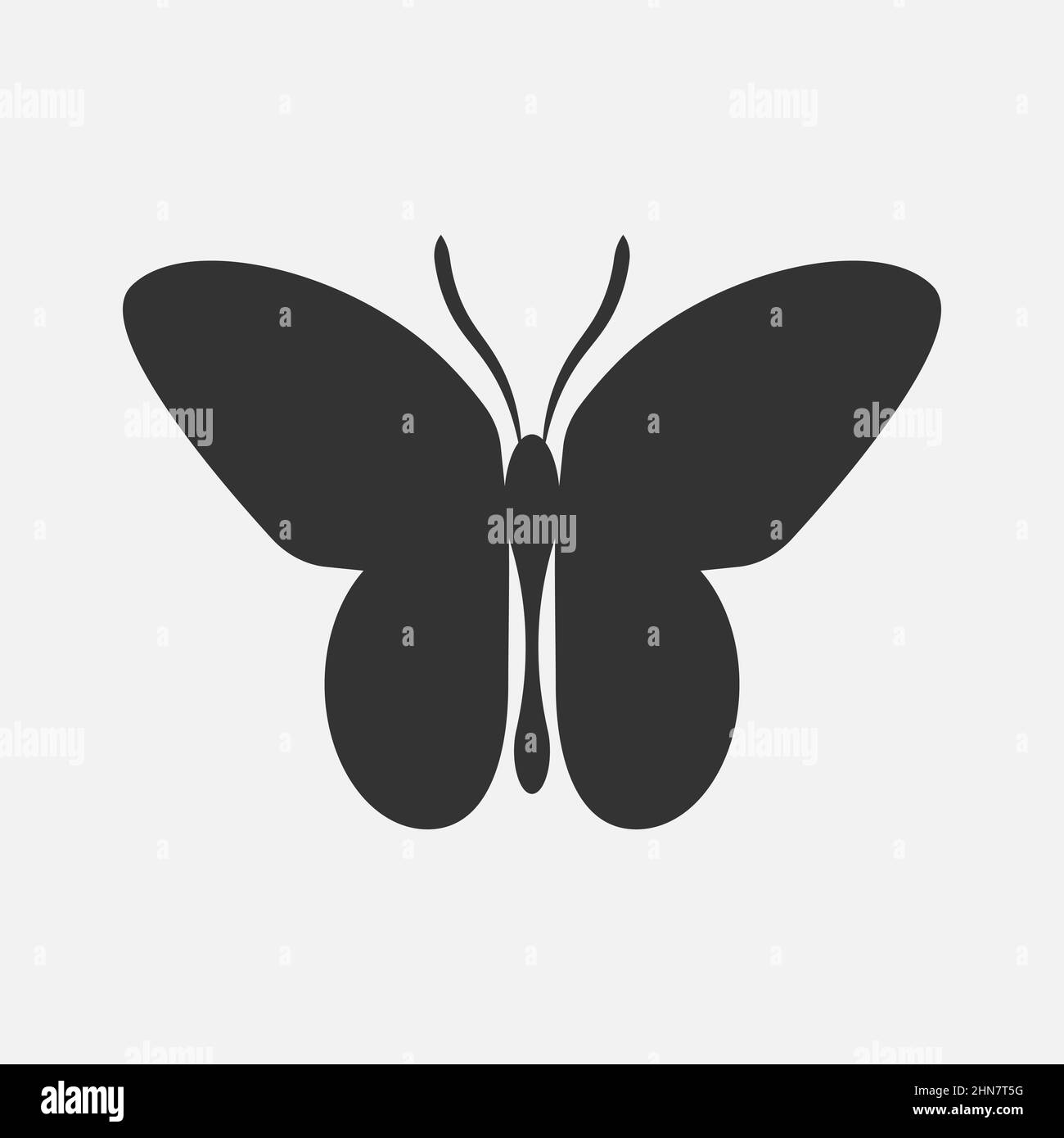 Butterfly vector icon isolated on white background Stock Vector Image ...