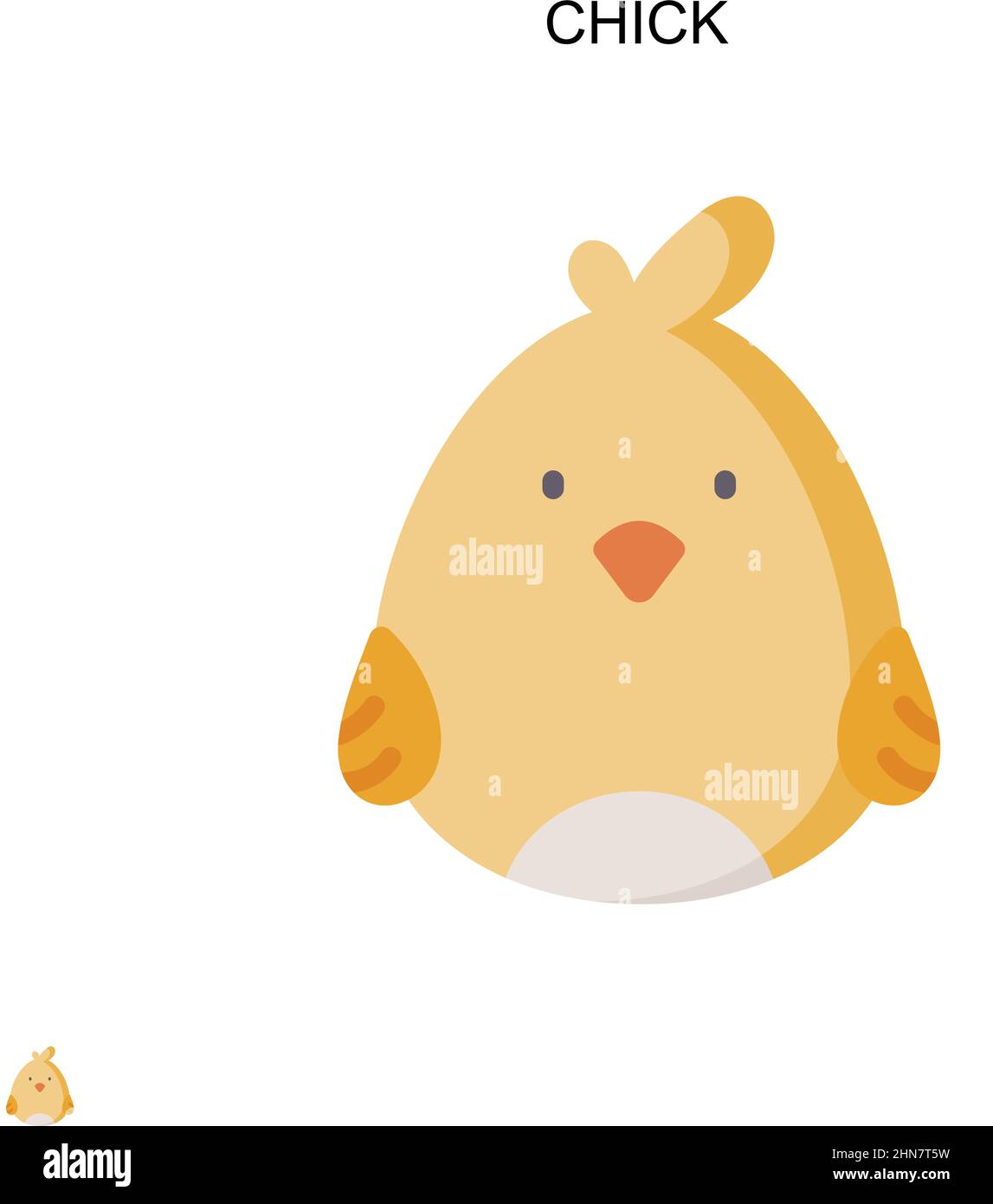 Chick Simple vector icon. Illustration symbol design template for web ...