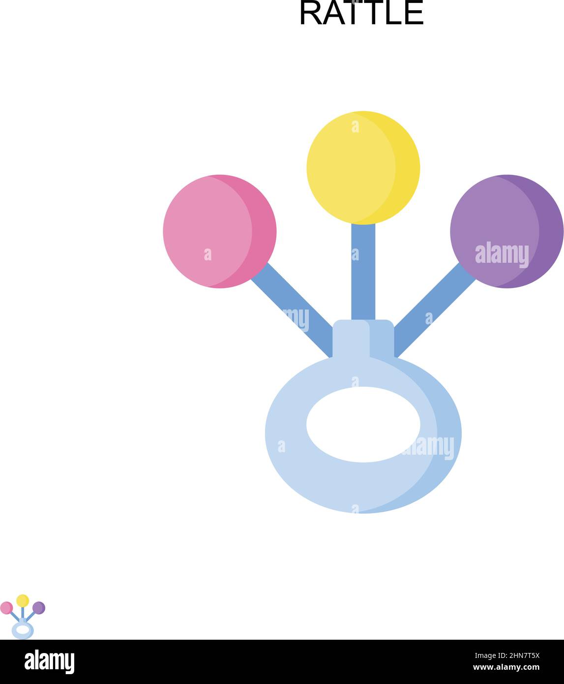 Rattle Simple vector icon. Illustration symbol design template for web ...