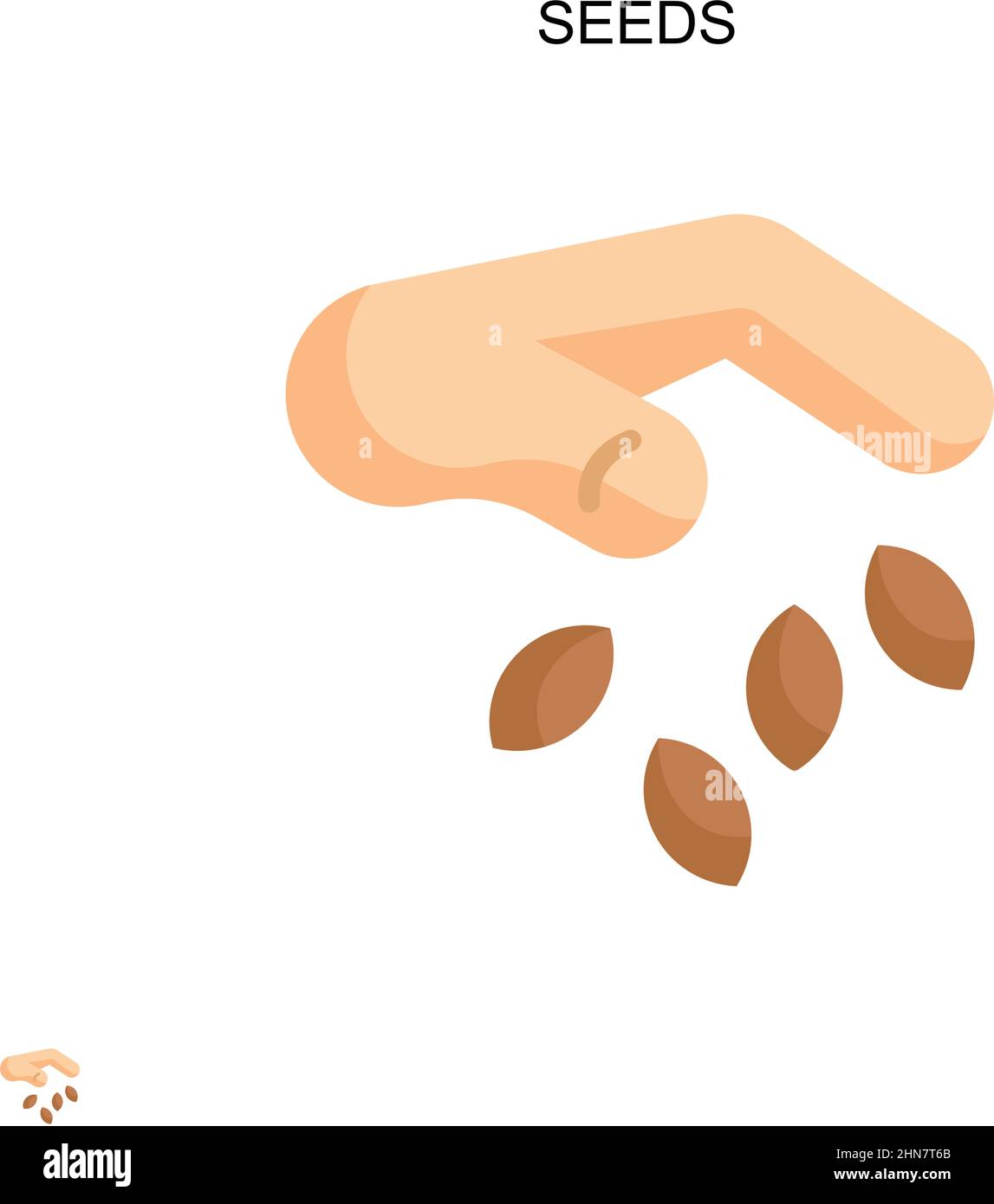 Seeds Simple vector icon. Illustration symbol design template for web ...