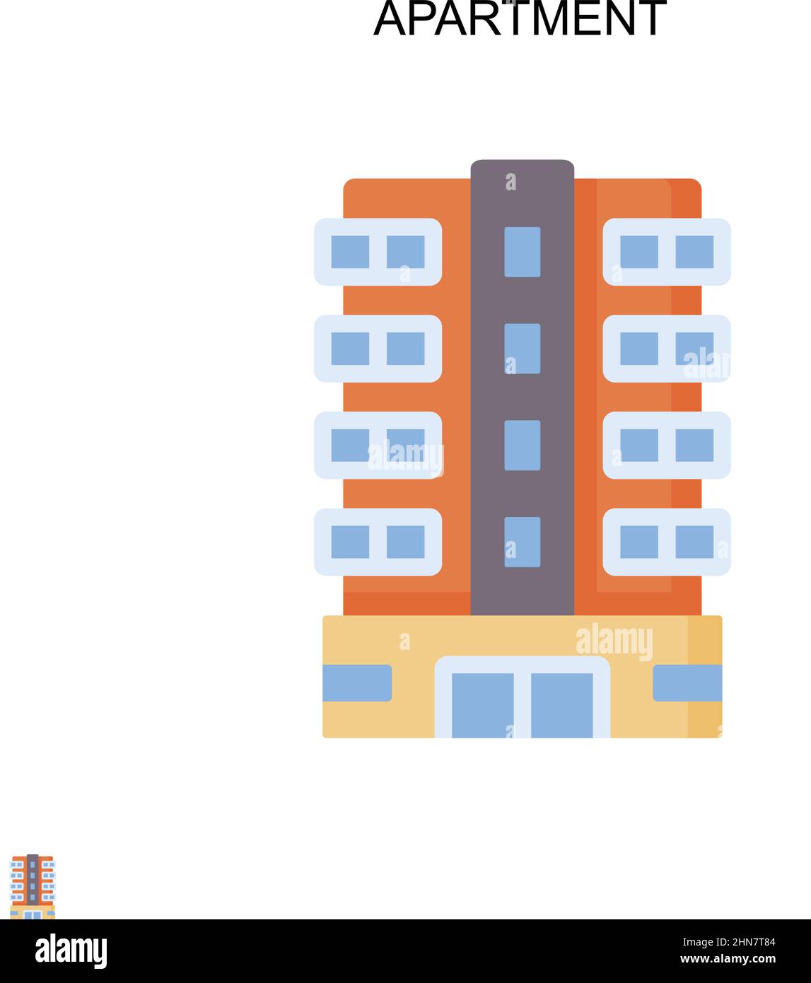 Apartment Simple vector icon. Illustration symbol design template for ...