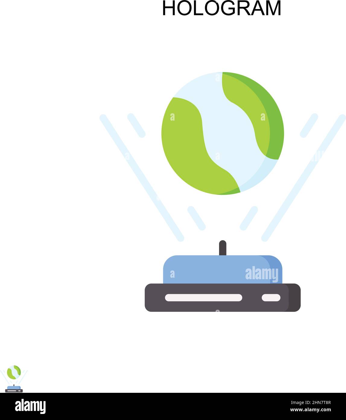 Hologram Simple vector icon. Illustration symbol design template for ...