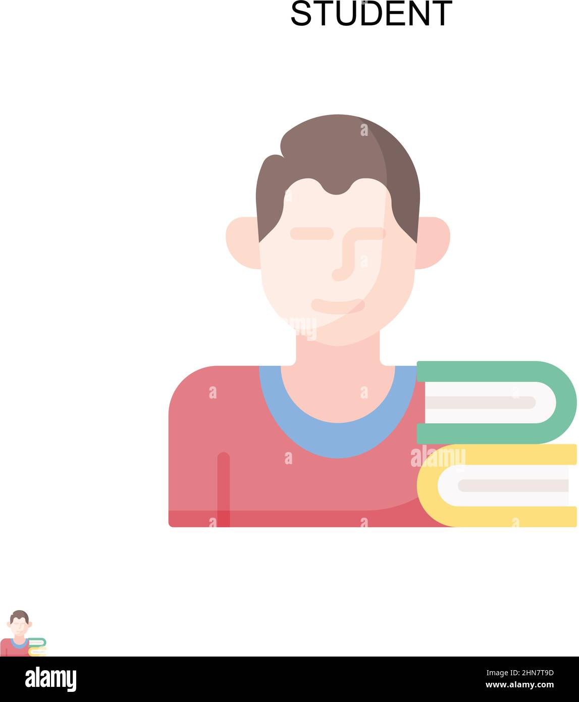 Student Simple vector icon. Illustration symbol design template for web ...