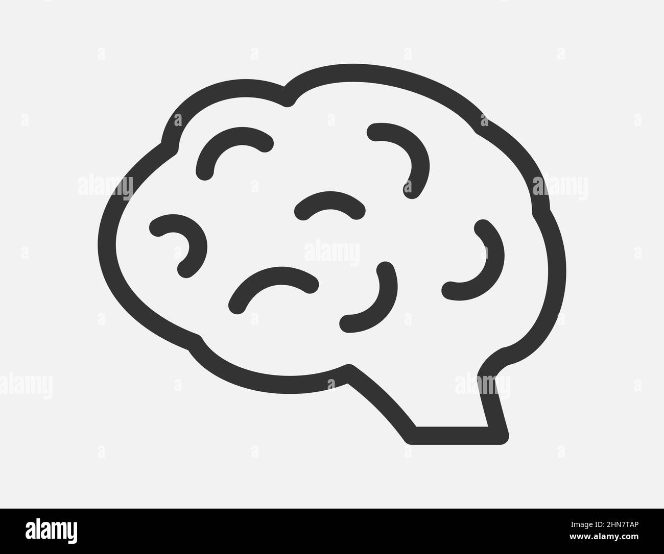 Brain vector icon isolated on white background Stock Vector Image & Art ...