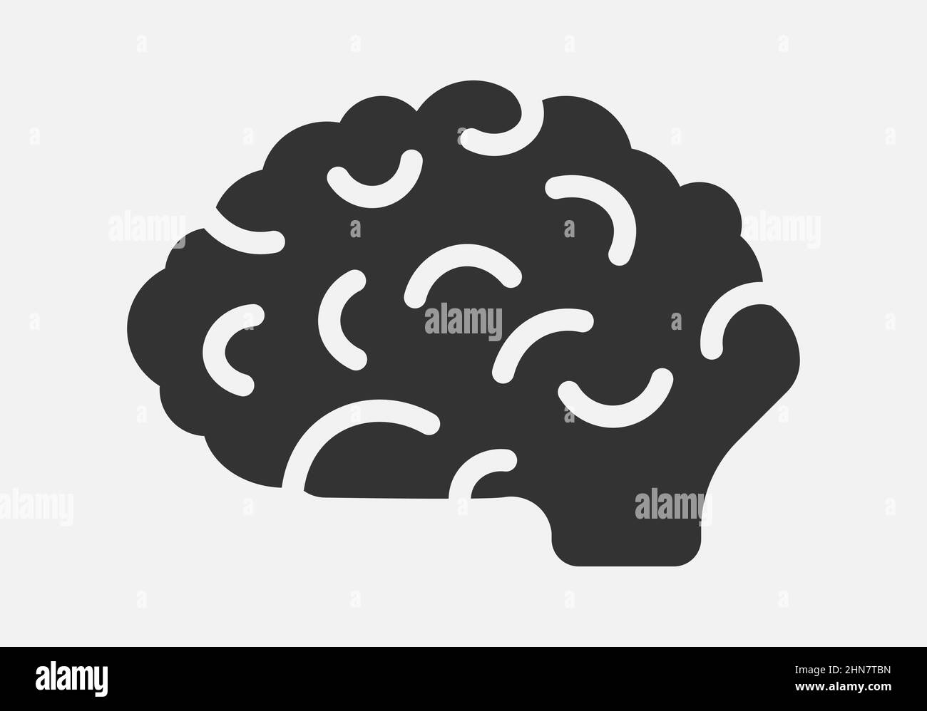Brain vector icon isolated on white background Stock Vector Image & Art ...
