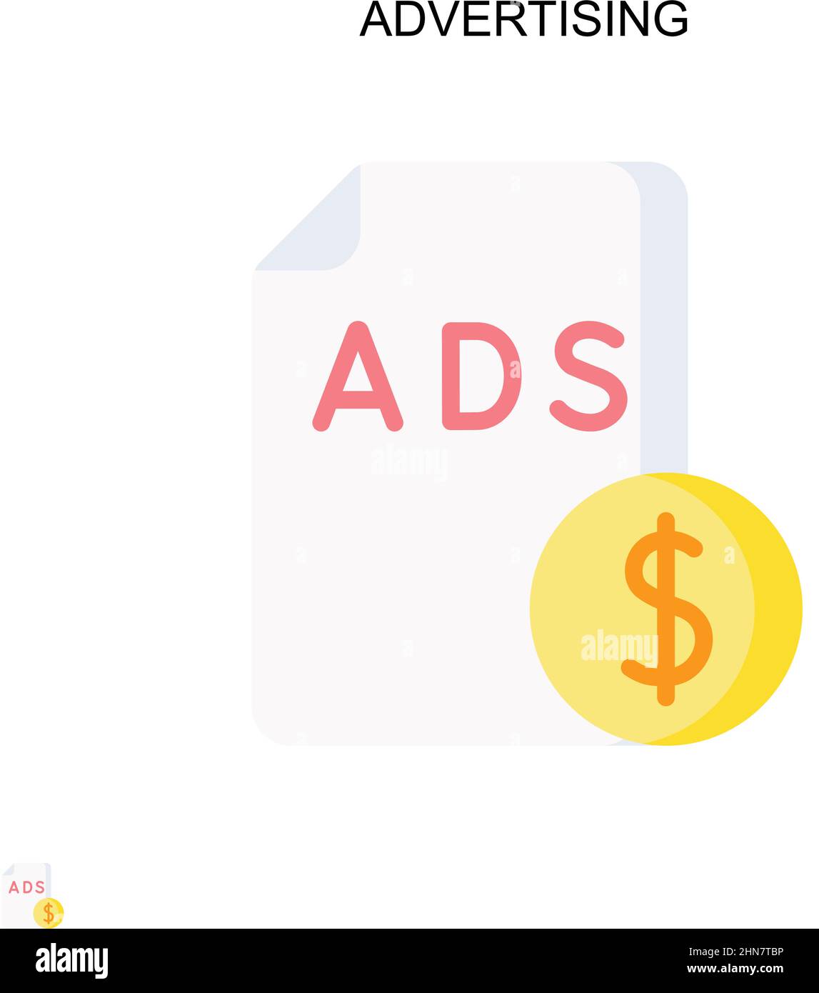 Advertising Simple vector icon. Illustration symbol design template for ...