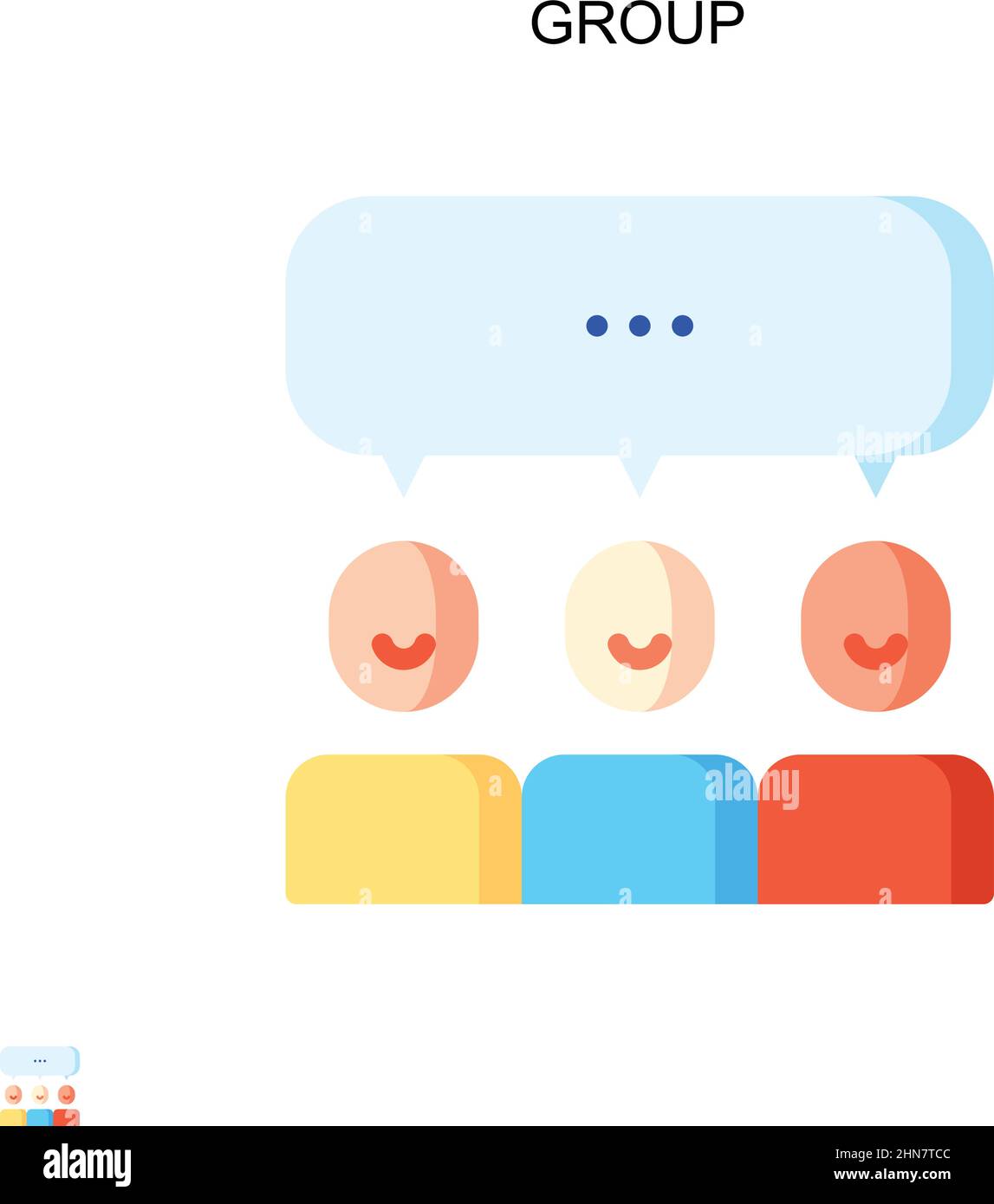 Group Simple vector icon. Illustration symbol design template for web ...